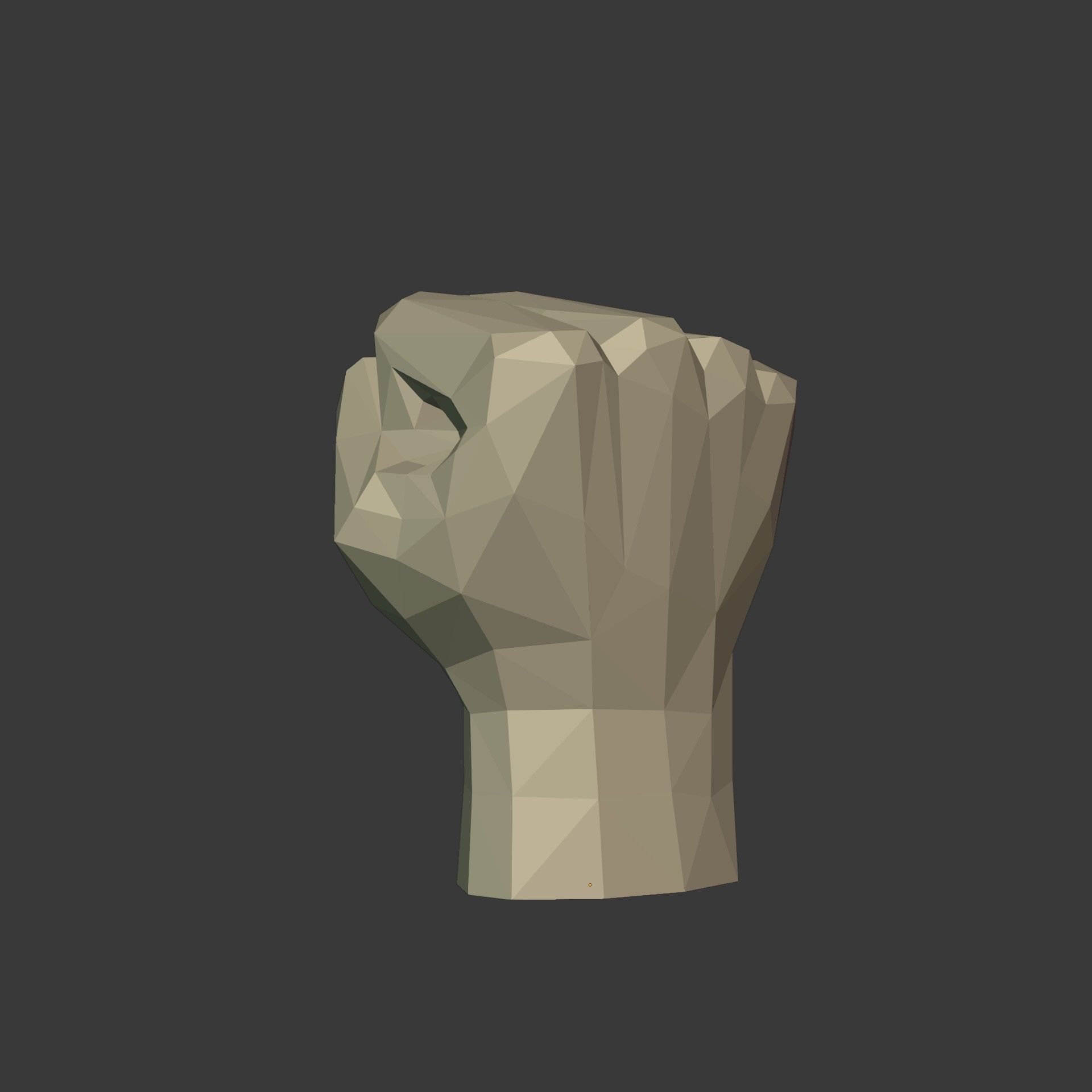 Low Poly Fist Figurine - Ready for 3D Printing 3D model 3D printable ...
