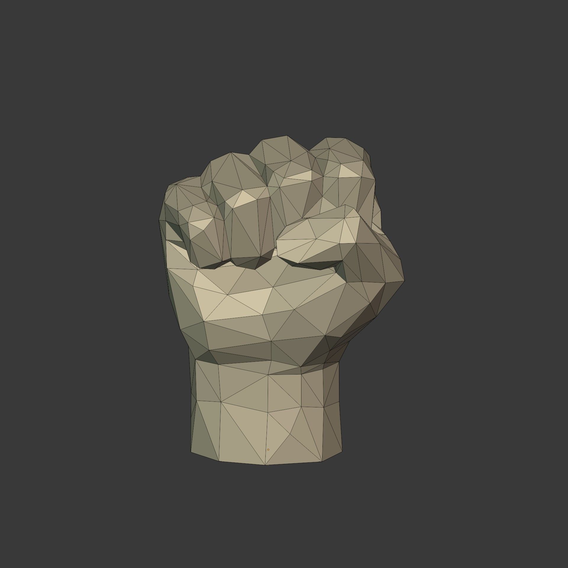 Low Poly Fist Figurine - Ready for 3D Printing 3D model 3D printable ...