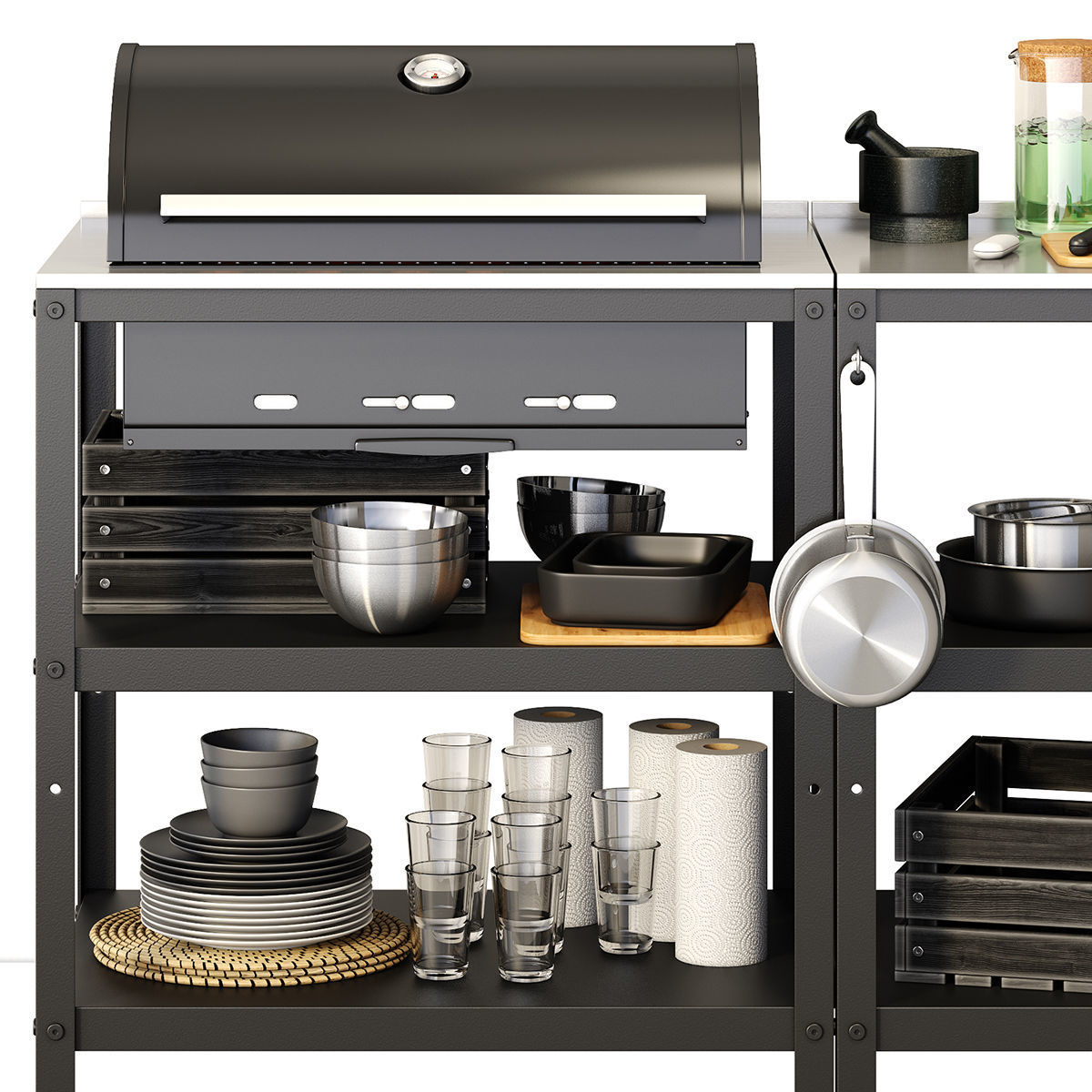 Charcoal grill GRILLSKAR 3D model | CGTrader