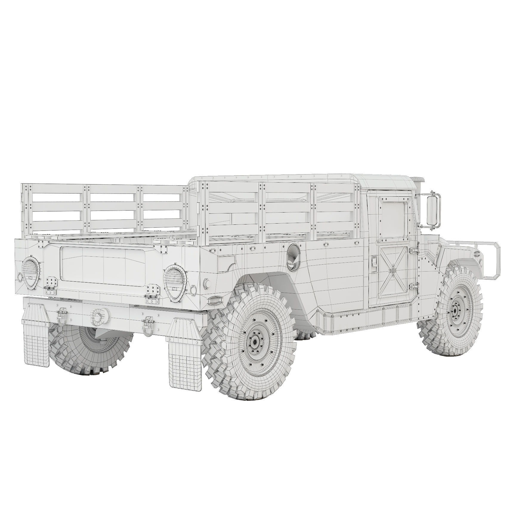 Humvee Military M998 3D model | CGTrader