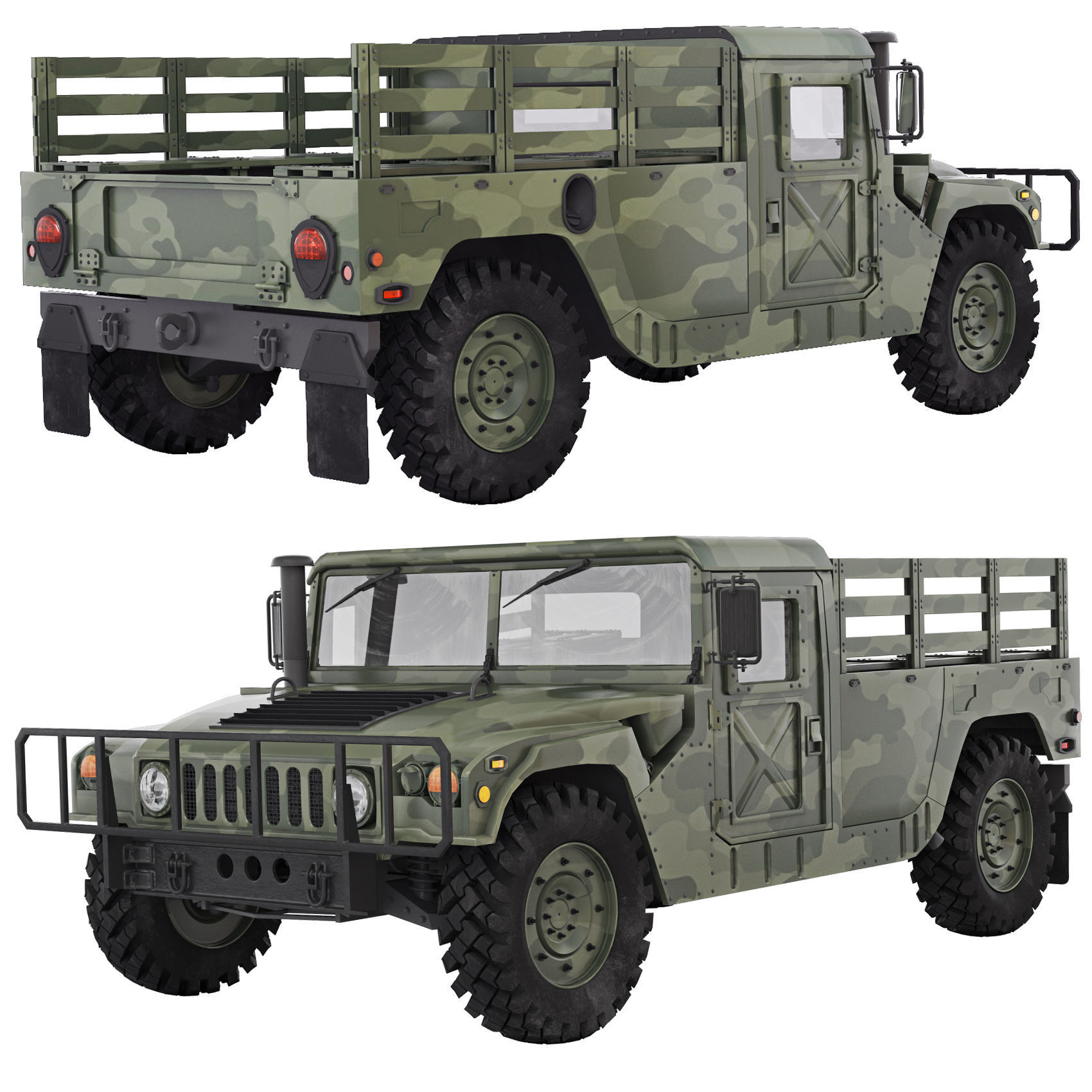 Humvee Military M998 3D model | CGTrader