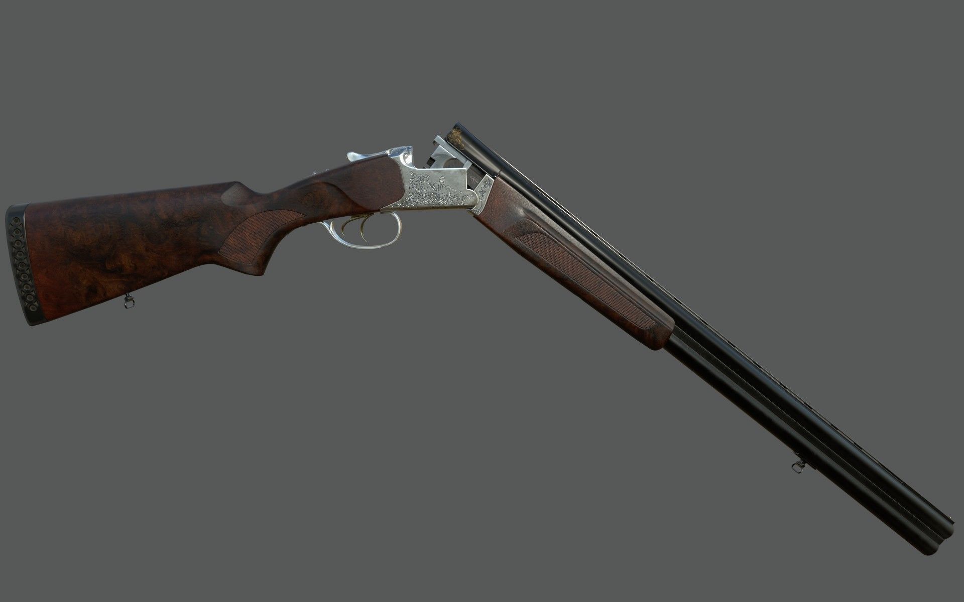 3D model Double-barreled New shotgun Izh-27 12 gaugeGame Ready model VR ...