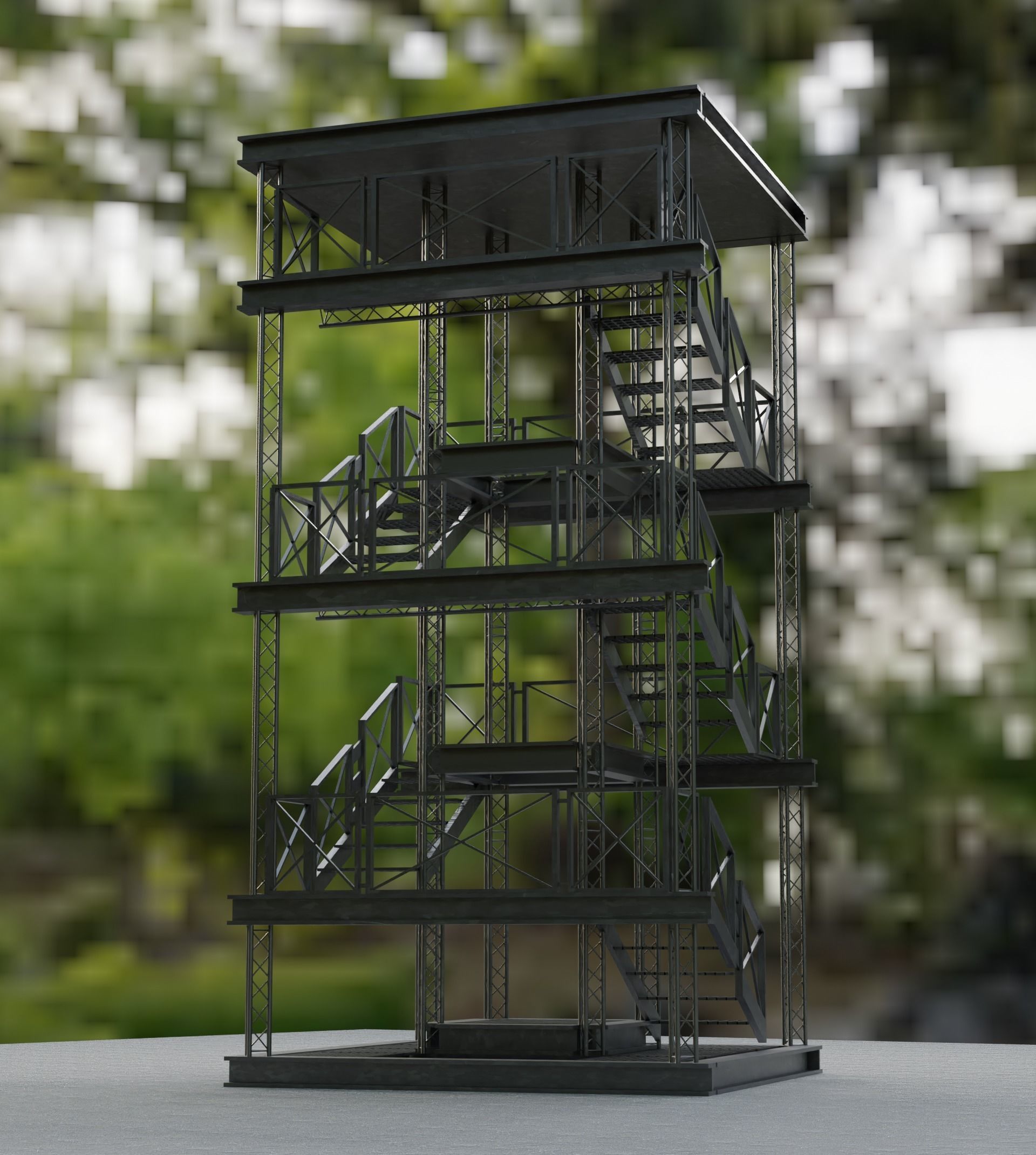 Steel scaffolding tower 3D model | CGTrader
