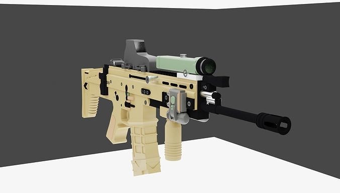 gun assault rifle 3D model | CGTrader