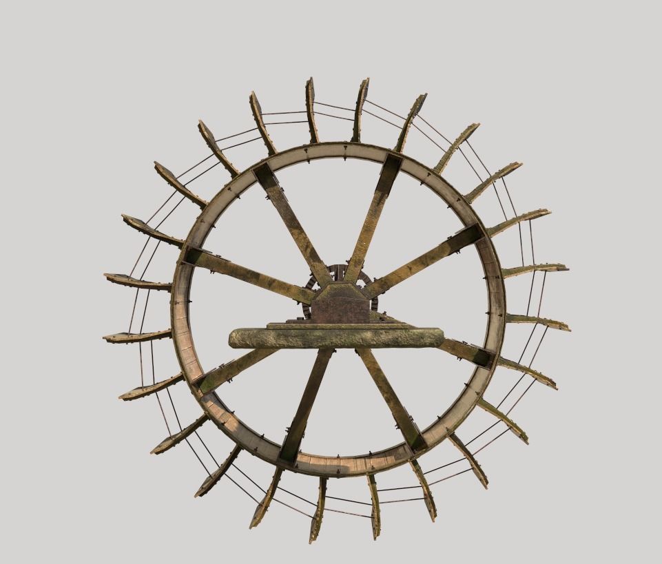 Water Mill Wheel 3D model | CGTrader