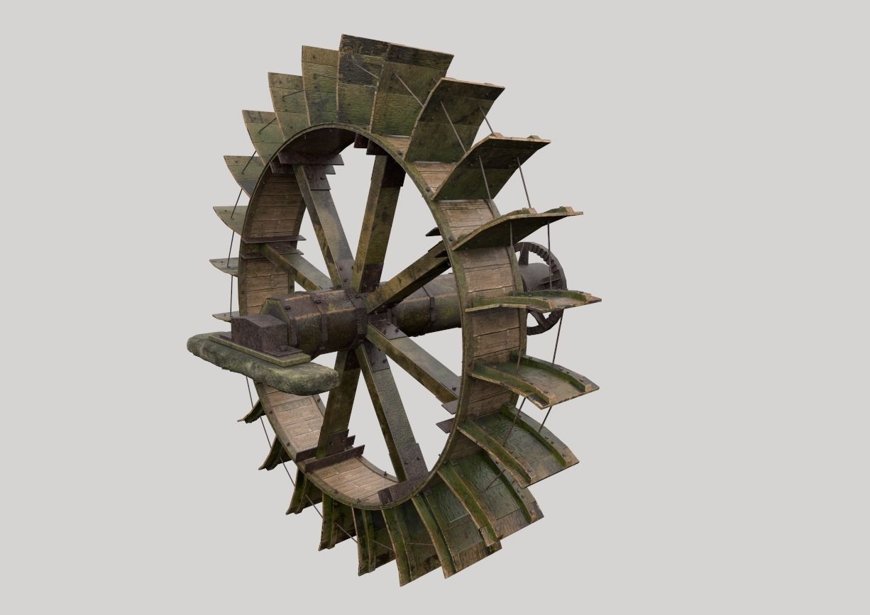 Water Mill Wheel 3D model | CGTrader