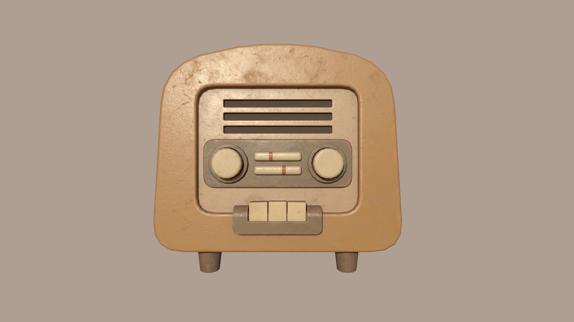 3D model Low-poly Simple Stylized Retro Radio VR / AR / low-poly | CGTrader