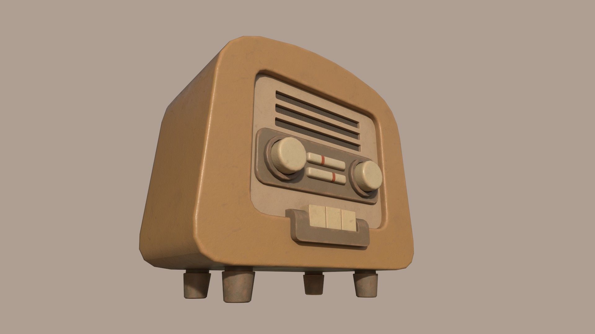 3D model Low-poly Simple Stylized Retro Radio VR / AR / low-poly | CGTrader