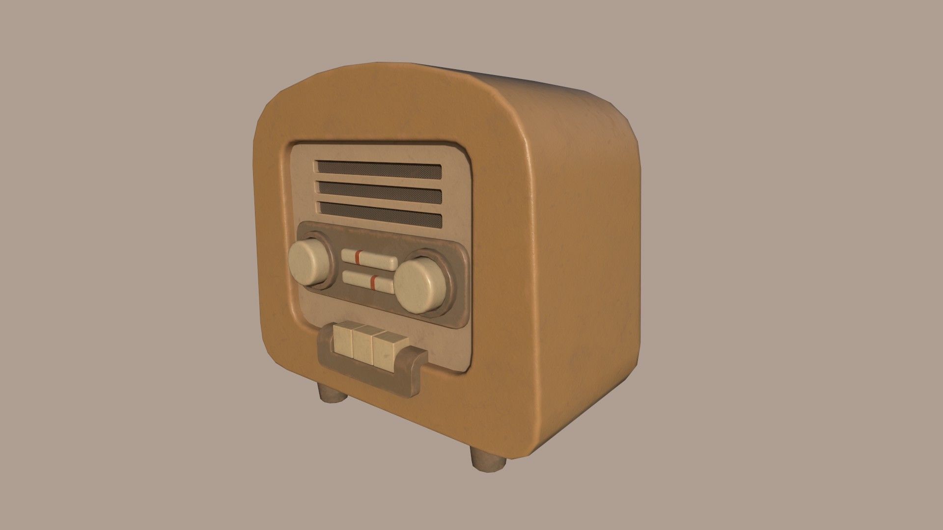 3D model Low-poly Simple Stylized Retro Radio VR / AR / low-poly | CGTrader