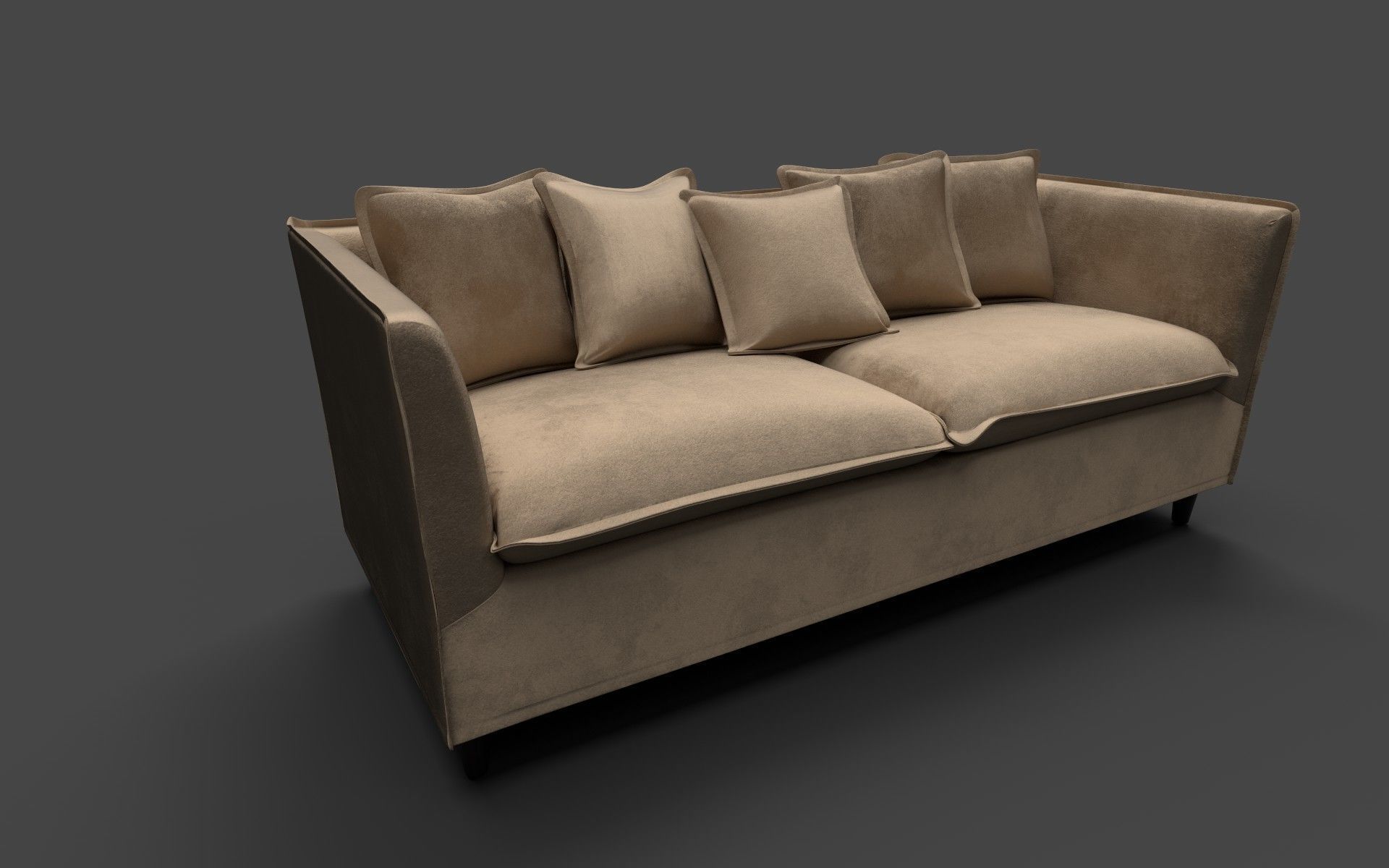 Velvet Sofa Set 3D model | CGTrader