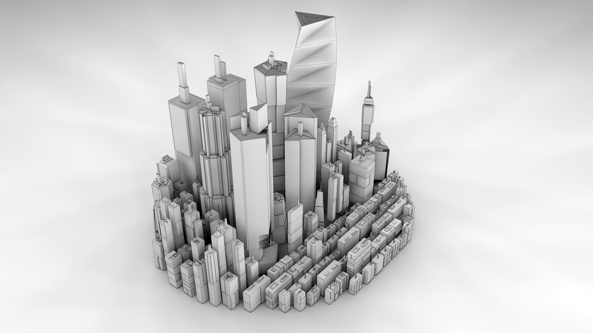 Sci Fi Cityscape Mega Pack Cyberpunk 57 Greeble Buildings Lot free 3D ...