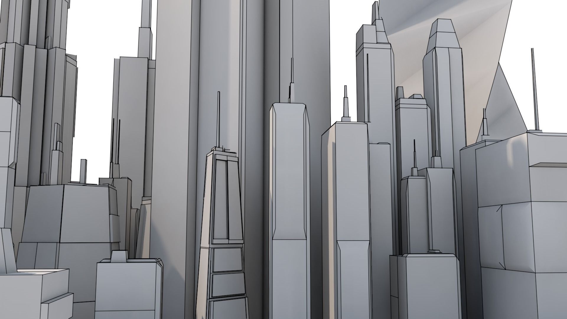 Sci Fi Cityscape Mega Pack Cyberpunk 57 Greeble Buildings Lot free 3D ...