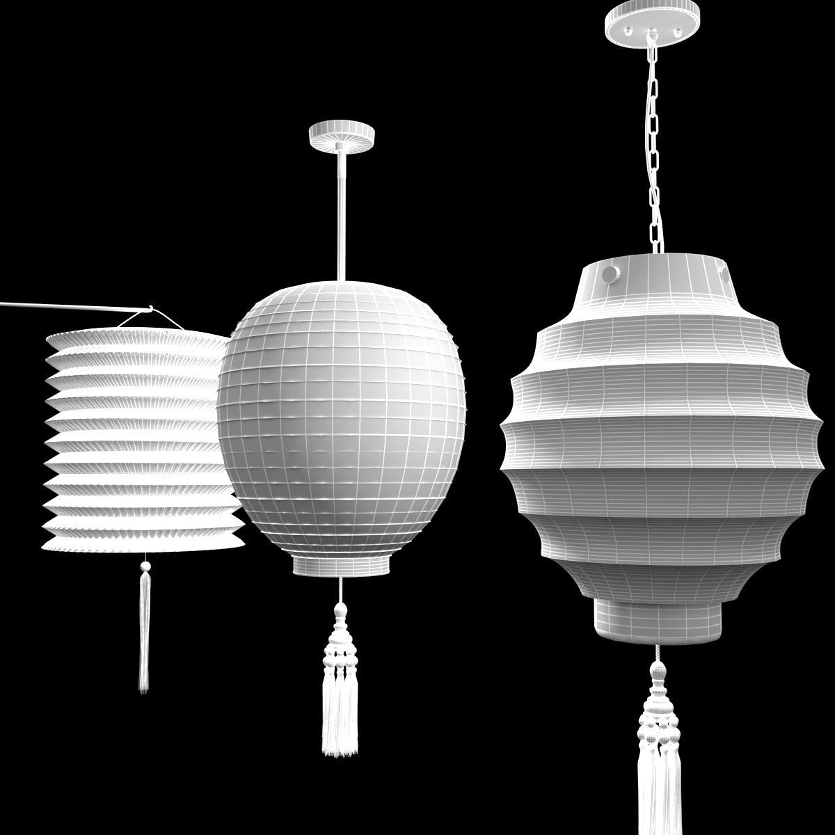 Chinese red lantern 3D model | CGTrader