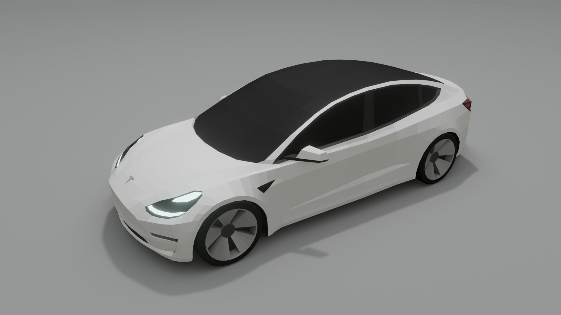 3D model Tesla Model 3 low poly 3D model VR / AR / low-poly | CGTrader