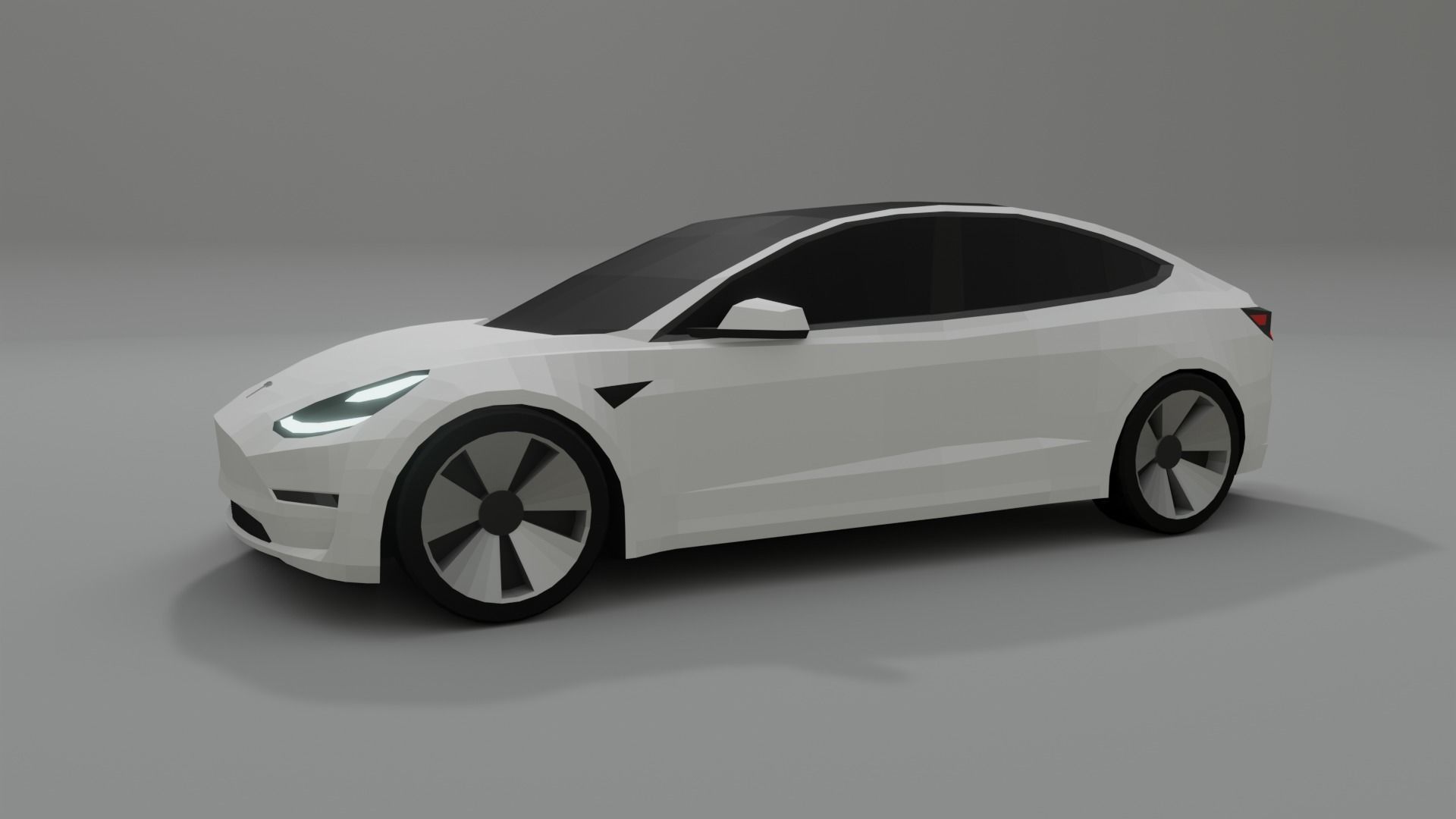 3D model Tesla Model 3 low poly 3D model VR / AR / low-poly | CGTrader