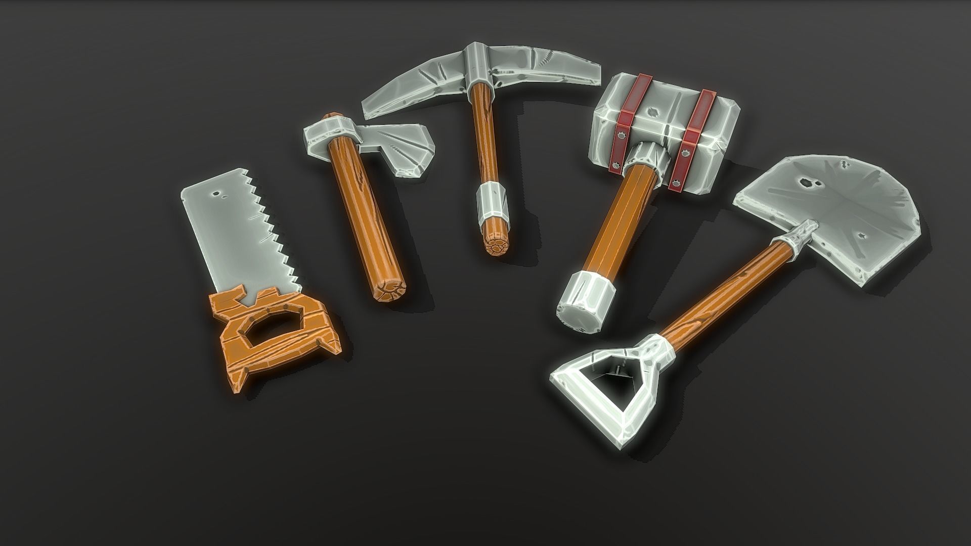 3D model Stylized Tools Pack VR / AR / low-poly | CGTrader