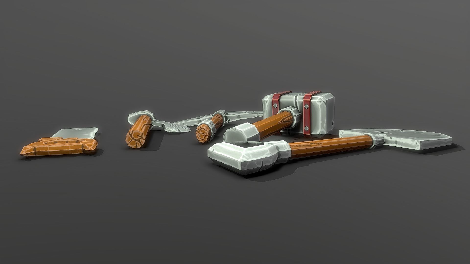 3D model Stylized Tools Pack VR / AR / low-poly | CGTrader