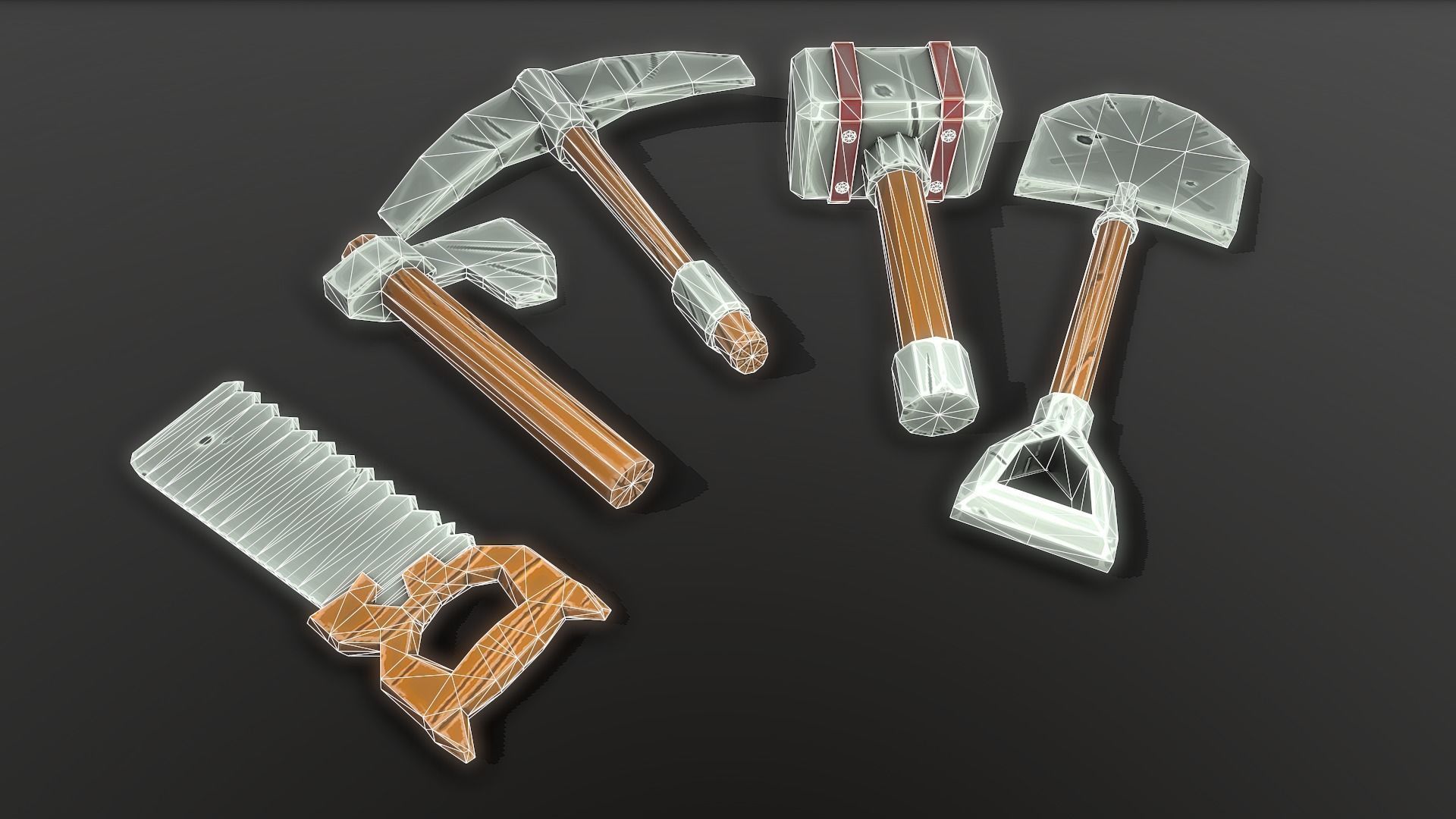3D model Stylized Tools Pack VR / AR / low-poly | CGTrader