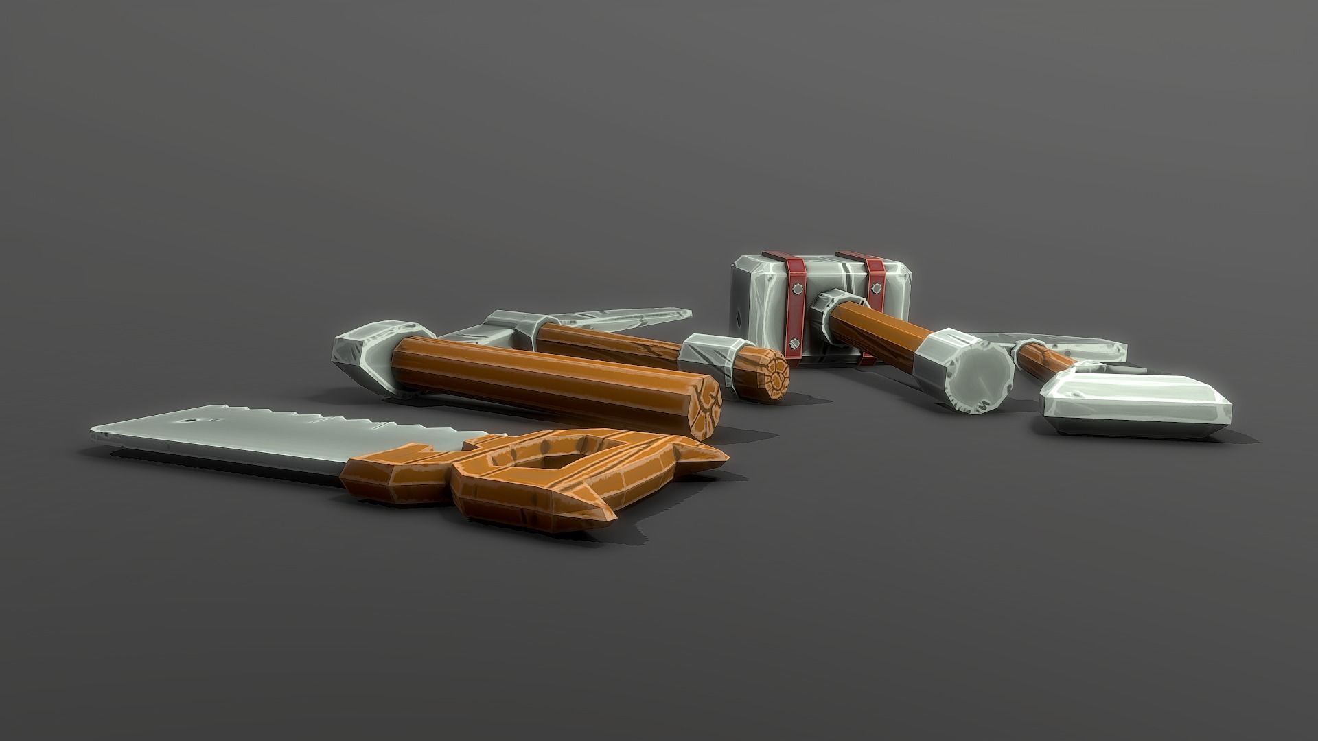 3D model Stylized Tools Pack VR / AR / low-poly | CGTrader