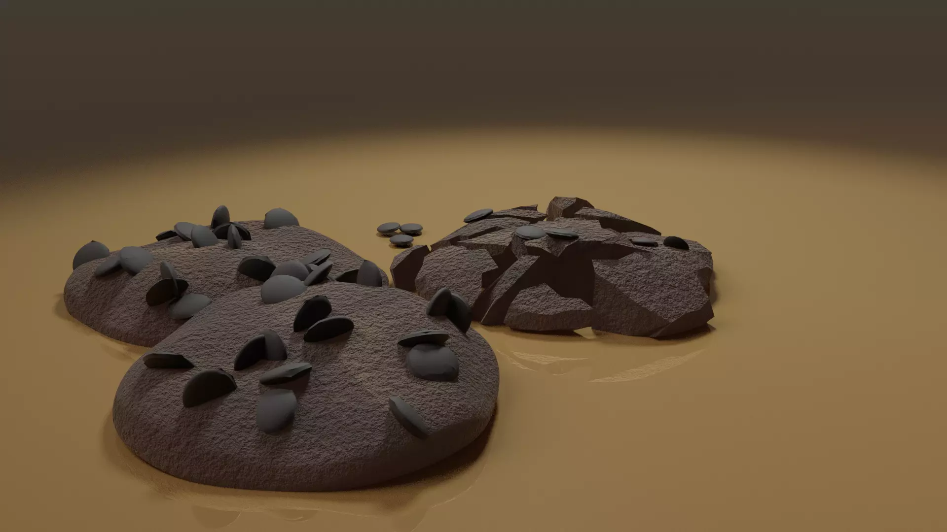 3D model Chocolate chip cookies VR / AR / low-poly | CGTrader