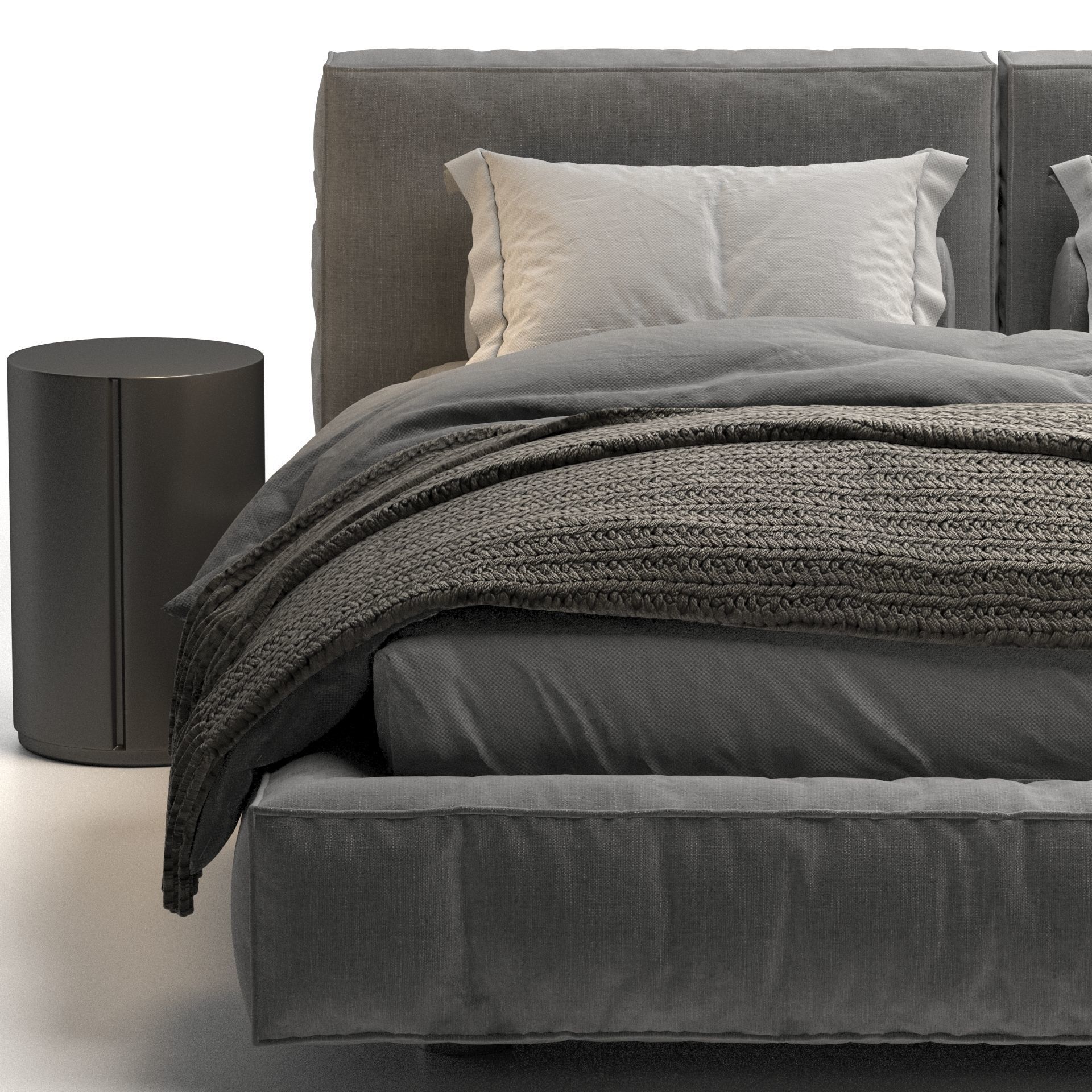 Academy Piuma Twils bed 3D model | CGTrader