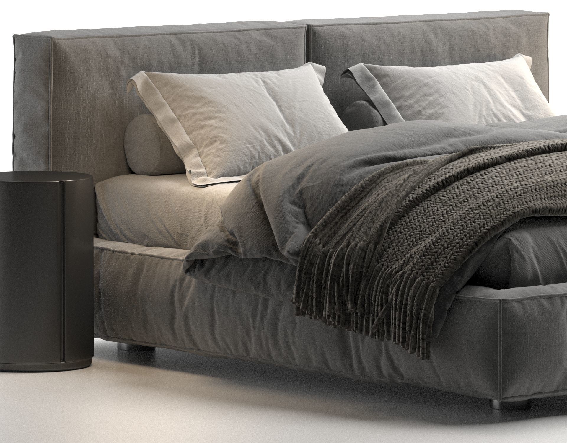 Academy Piuma Twils bed 3D model | CGTrader