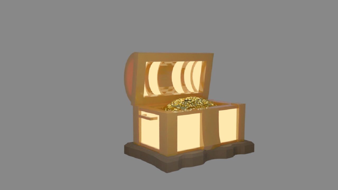 Chest of gold free 3D model | CGTrader