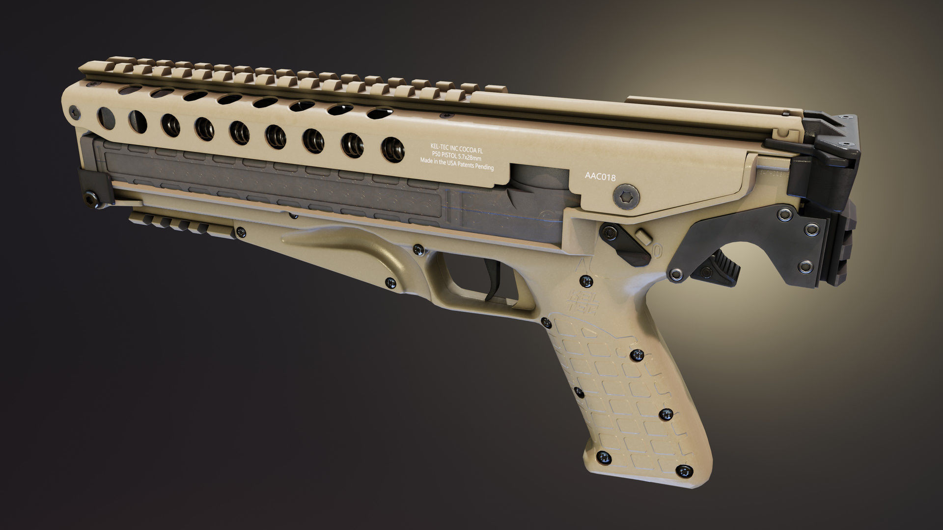 3D model KelTec P50 pistol VR / AR / low-poly | CGTrader