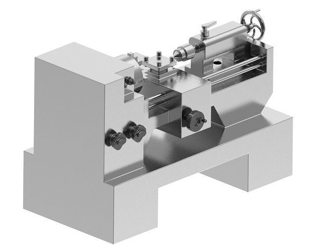 Stylish Lathe Machine 3D model 3D printable | CGTrader