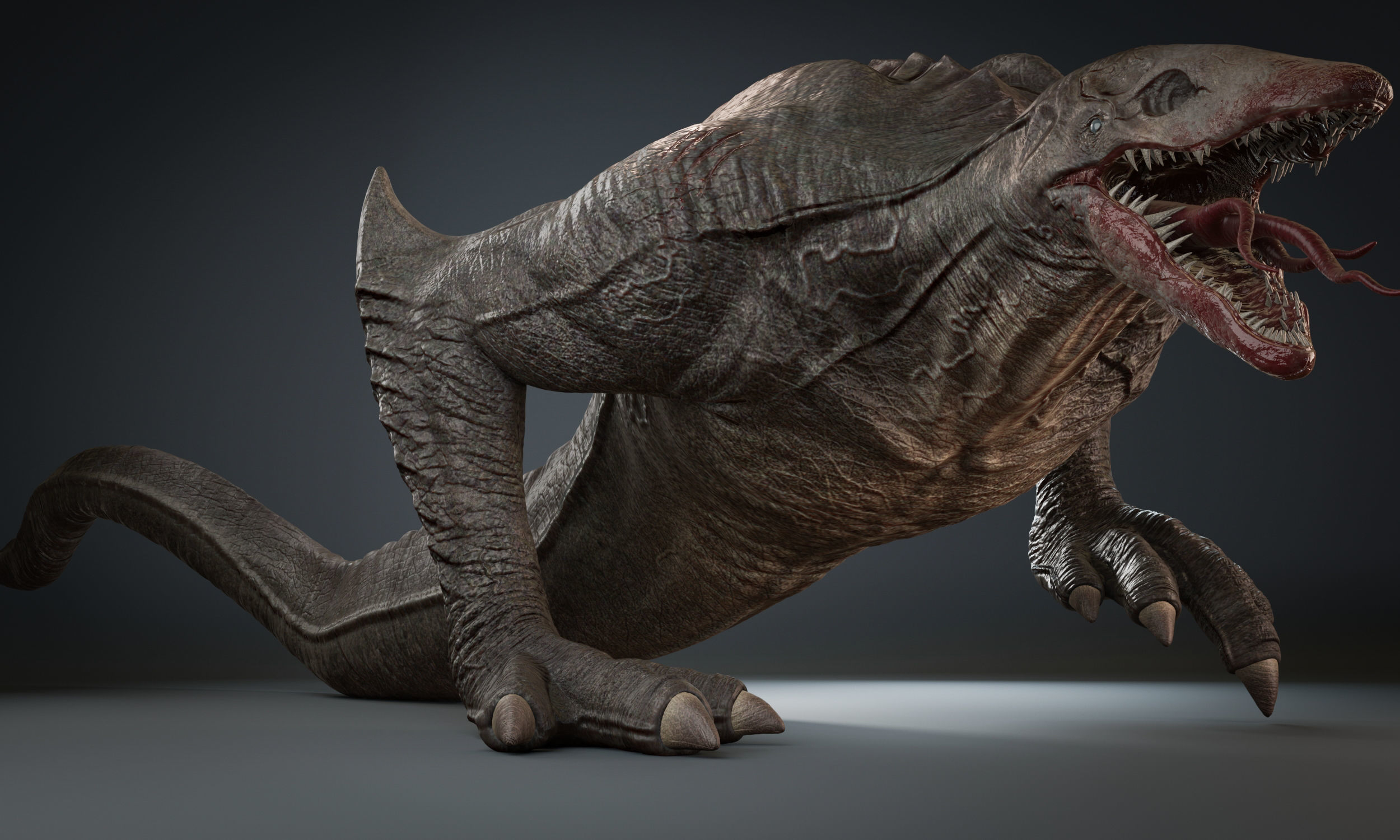 Skullcrawler monster creature 3D model | CGTrader