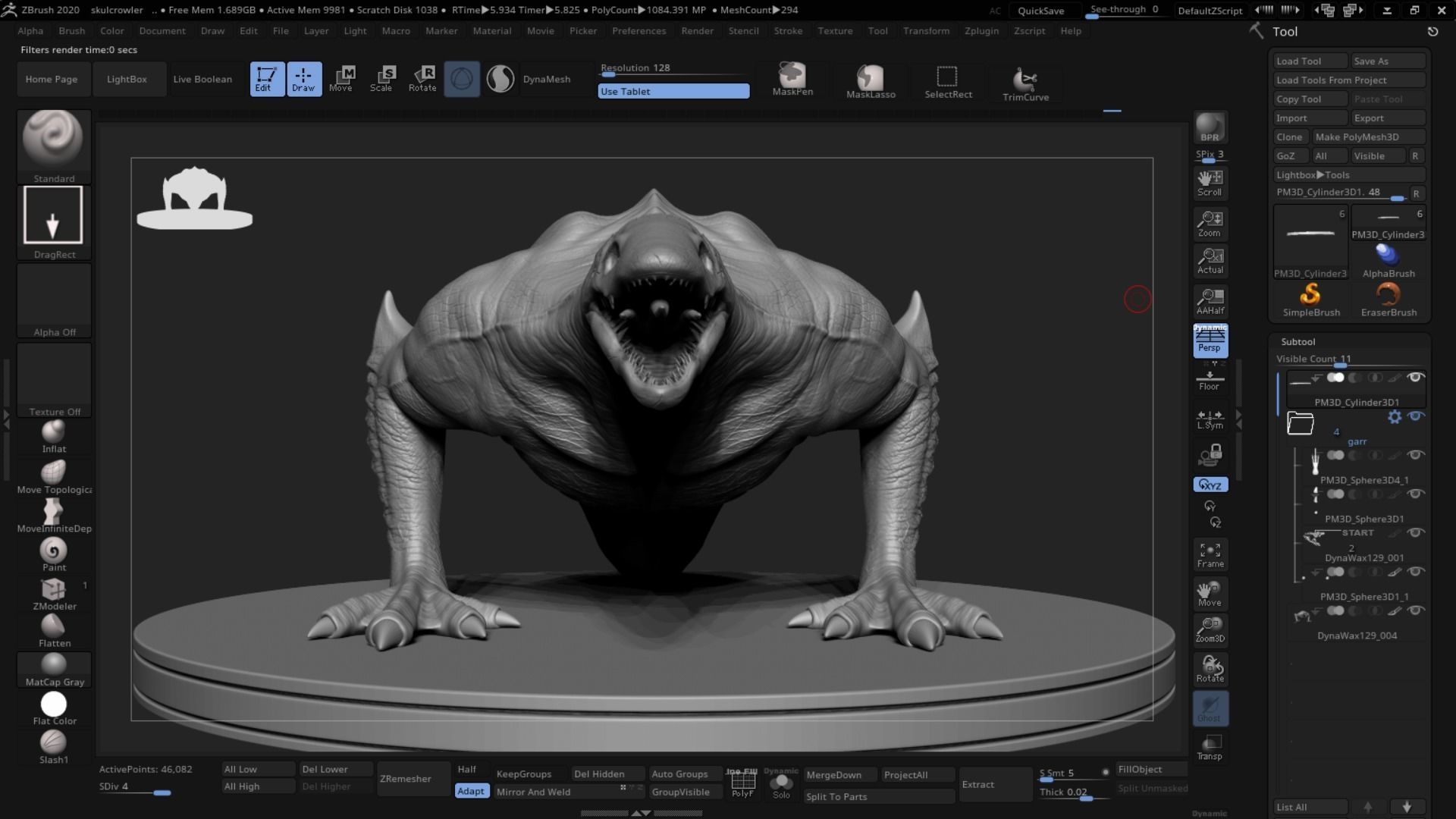 Skullcrawler monster creature 3D model | CGTrader