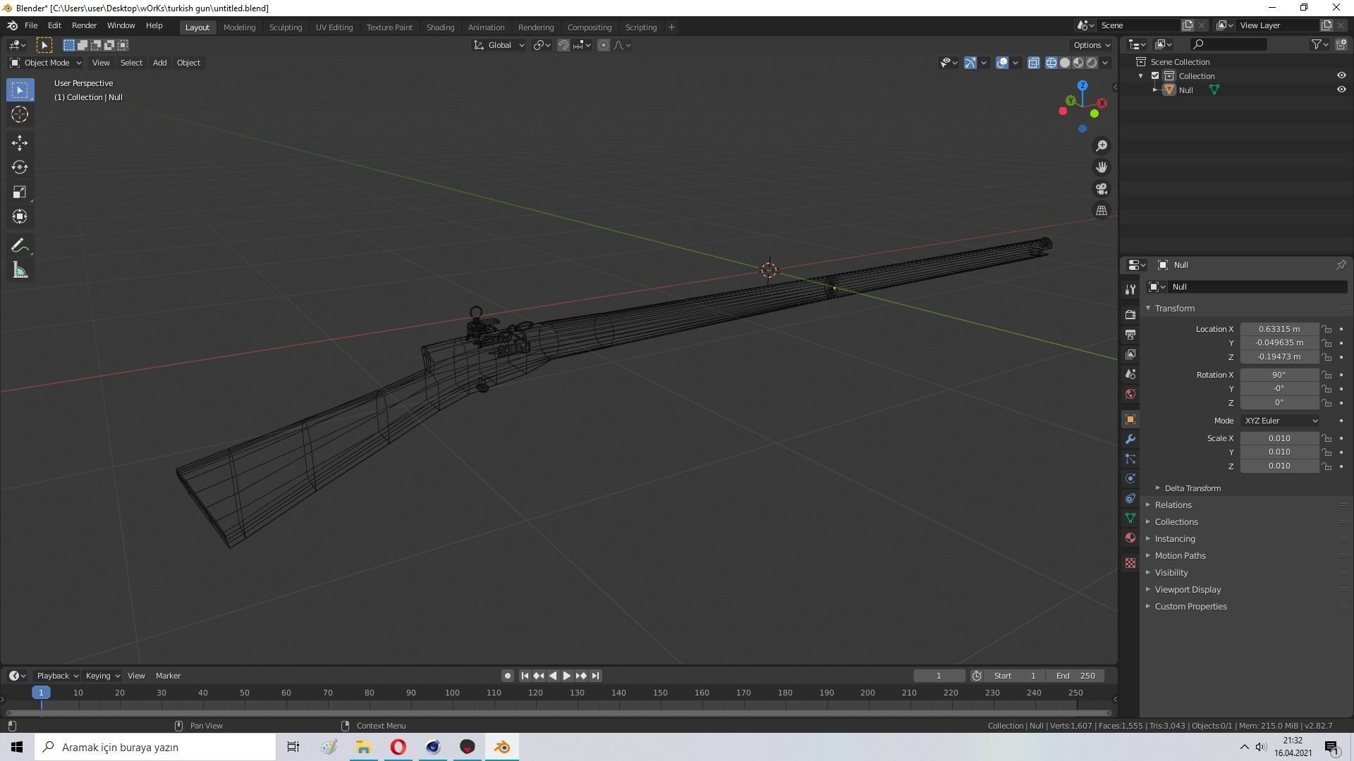 Turkish Gun free VR / AR / low-poly 3D model | CGTrader