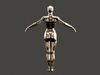 Rigged SILVER DROID Female 3D model rigged | CGTrader