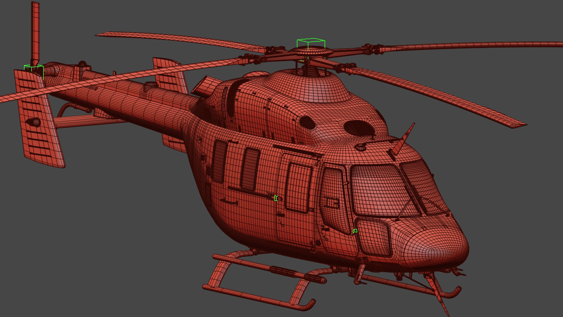 Helicopters Ansat Aurus 3D model rigged | CGTrader