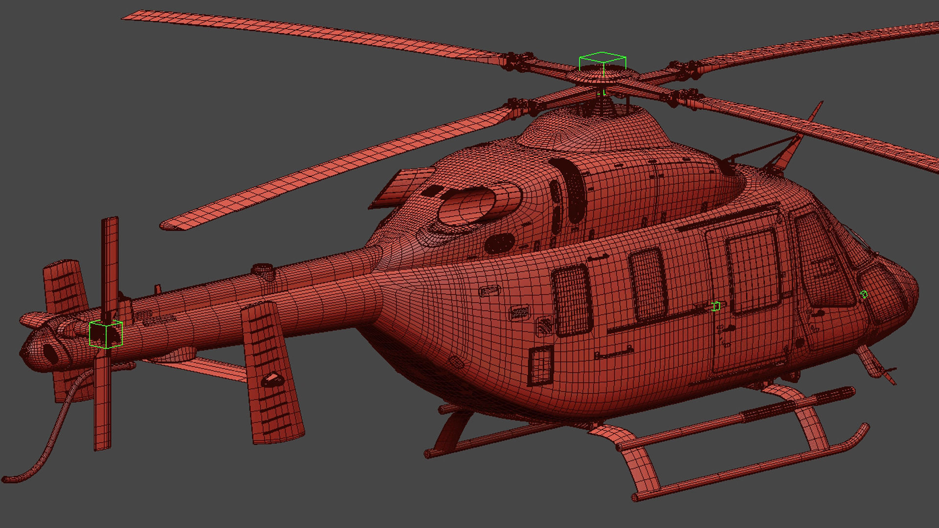 Helicopters Ansat Aurus 3D model rigged | CGTrader