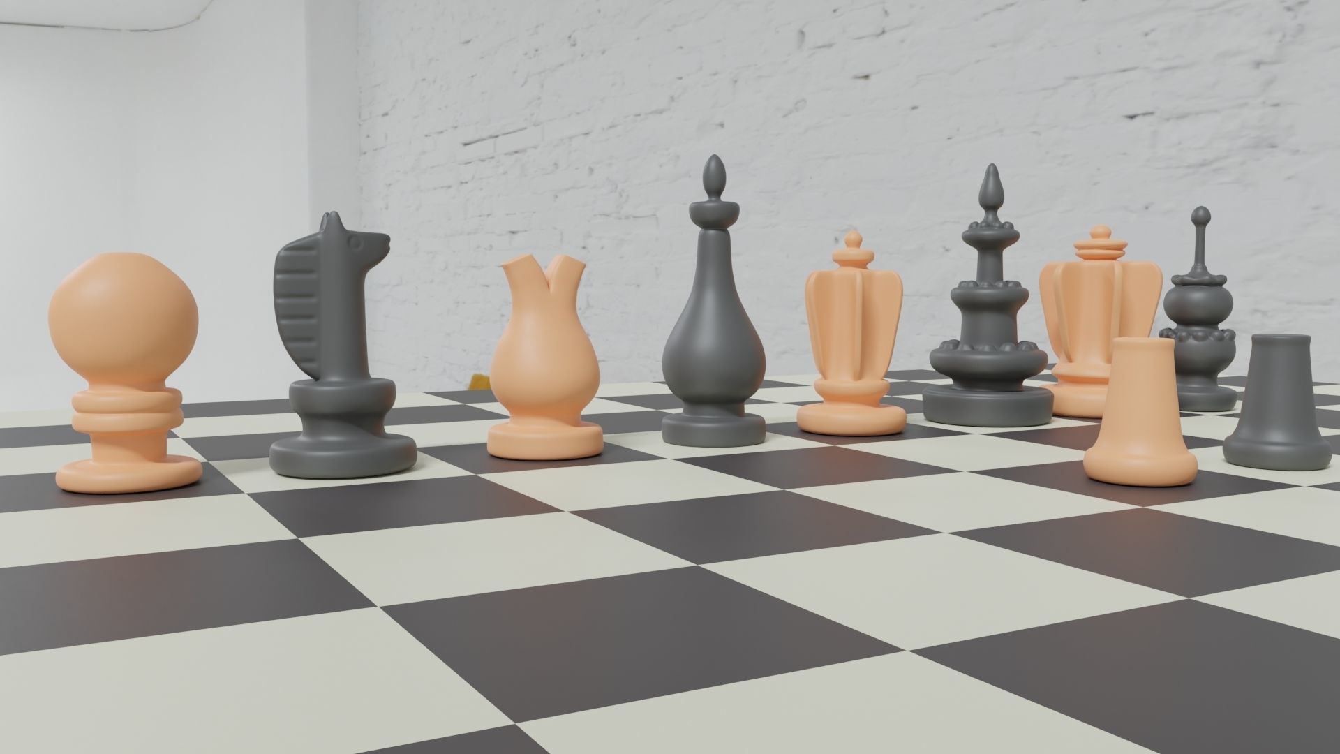 Courier Chess Medieval Chess Variant 3d printable pieces 3D model 3D ...