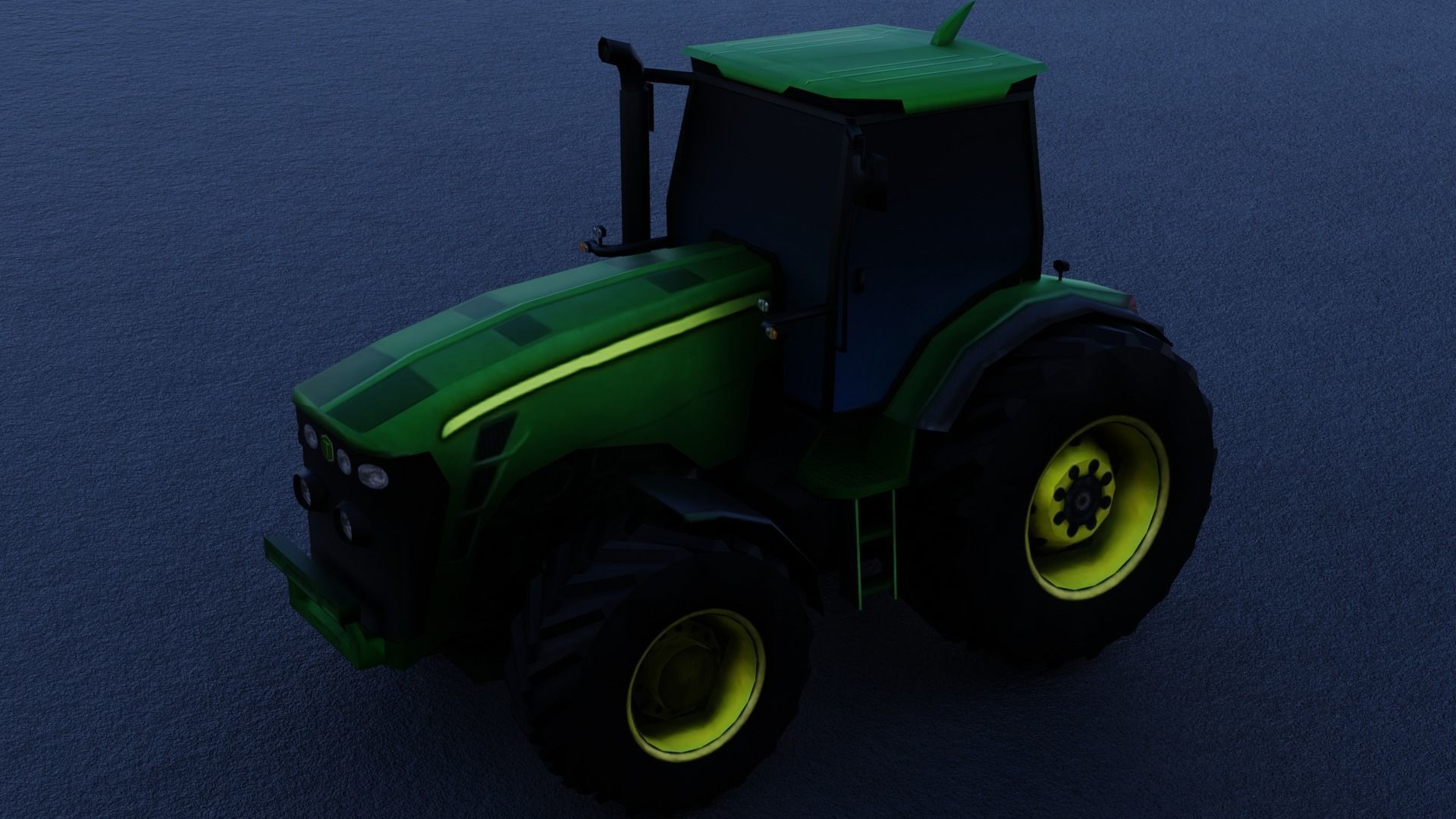 3D model Low poly Modern Heavy Agriculture Tractor Low-poly 3D model VR ...