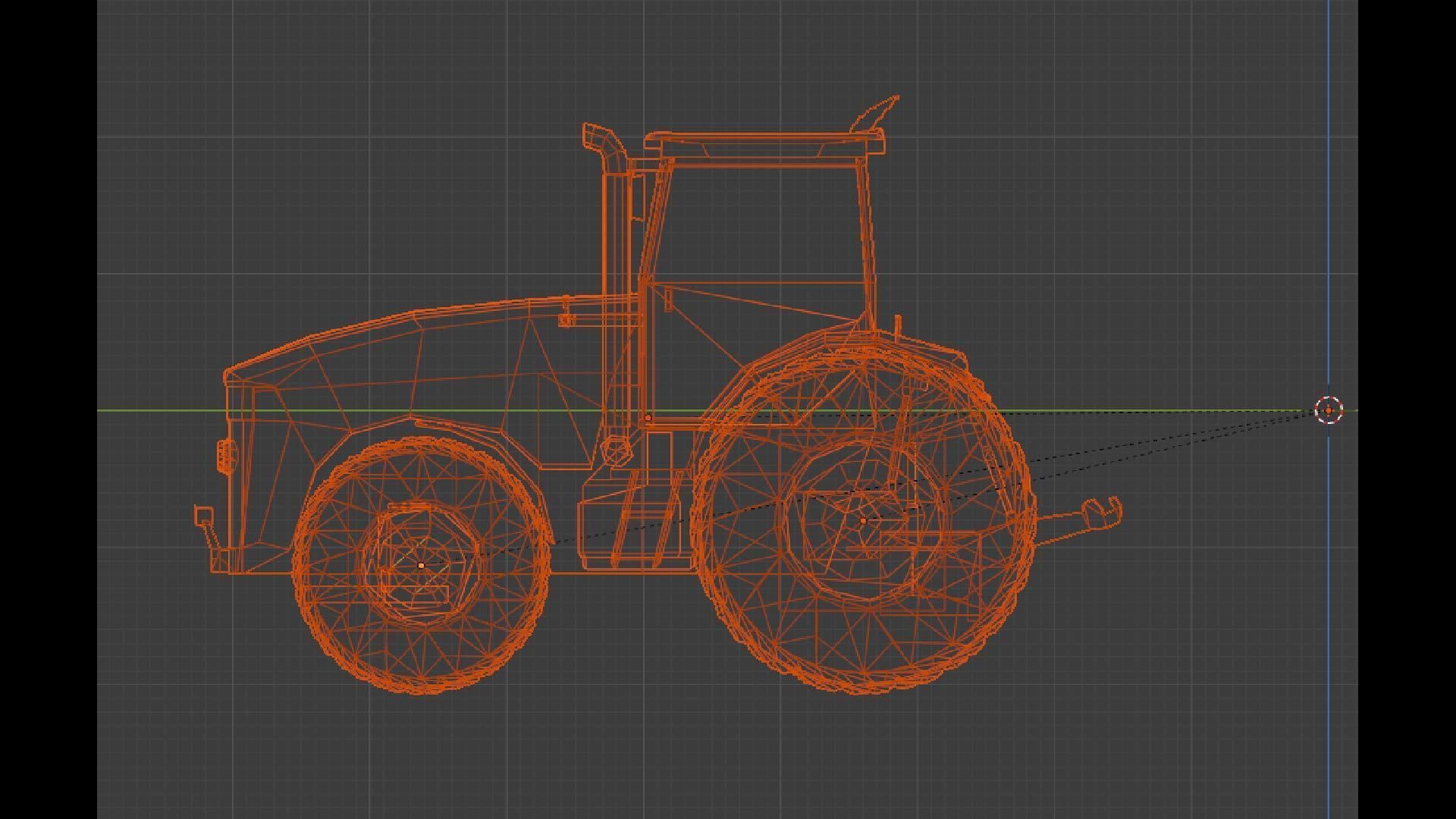 3D model Low poly Modern Heavy Agriculture Tractor Low-poly 3D model VR ...