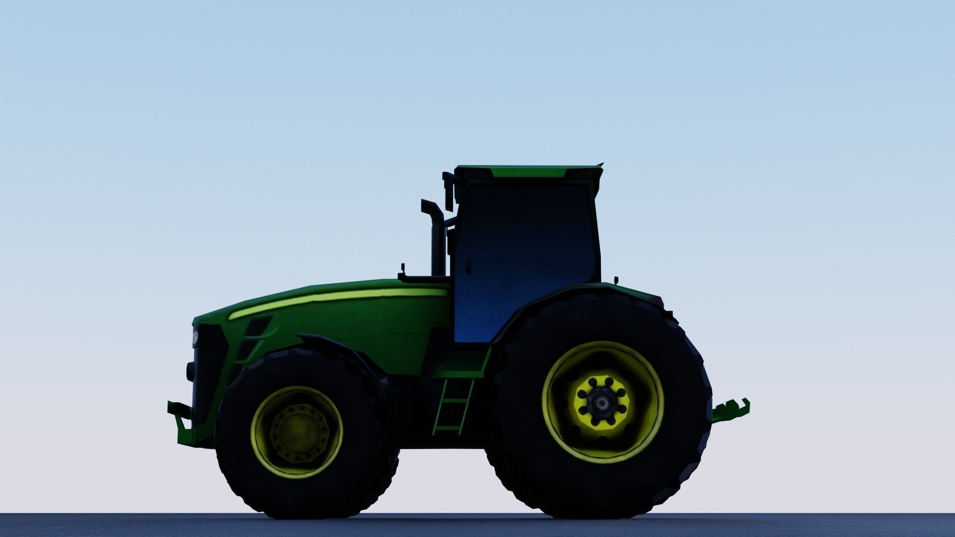 3D model Low poly Modern Heavy Agriculture Tractor Low-poly 3D model VR ...