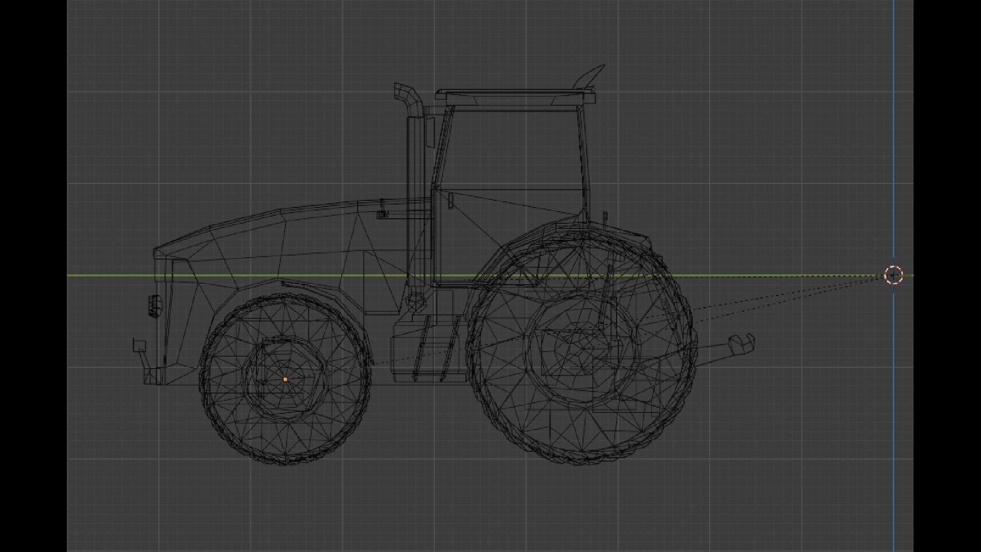3D model Low poly Modern Heavy Agriculture Tractor Low-poly 3D model VR ...