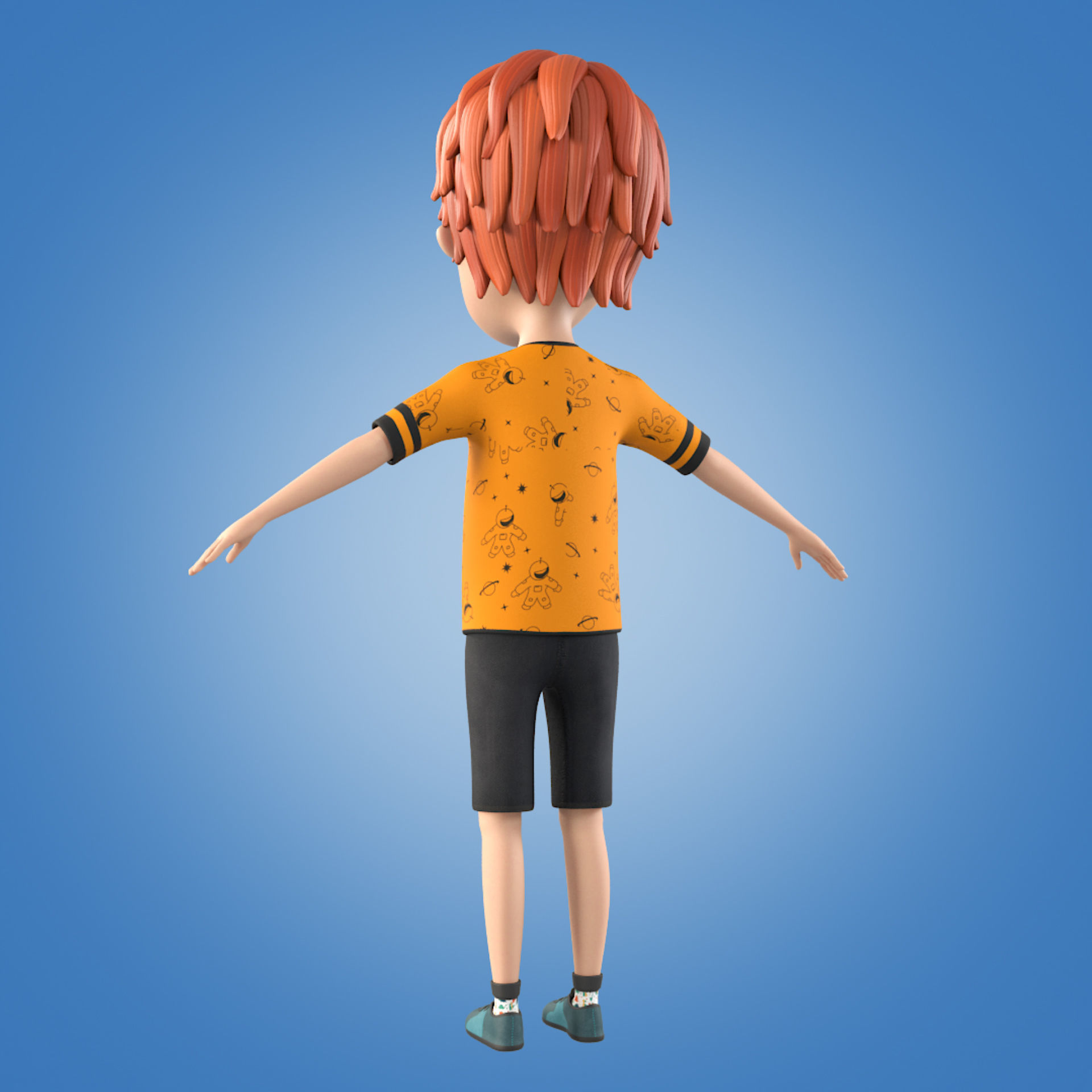Cartoon Kid 3D model rigged | CGTrader