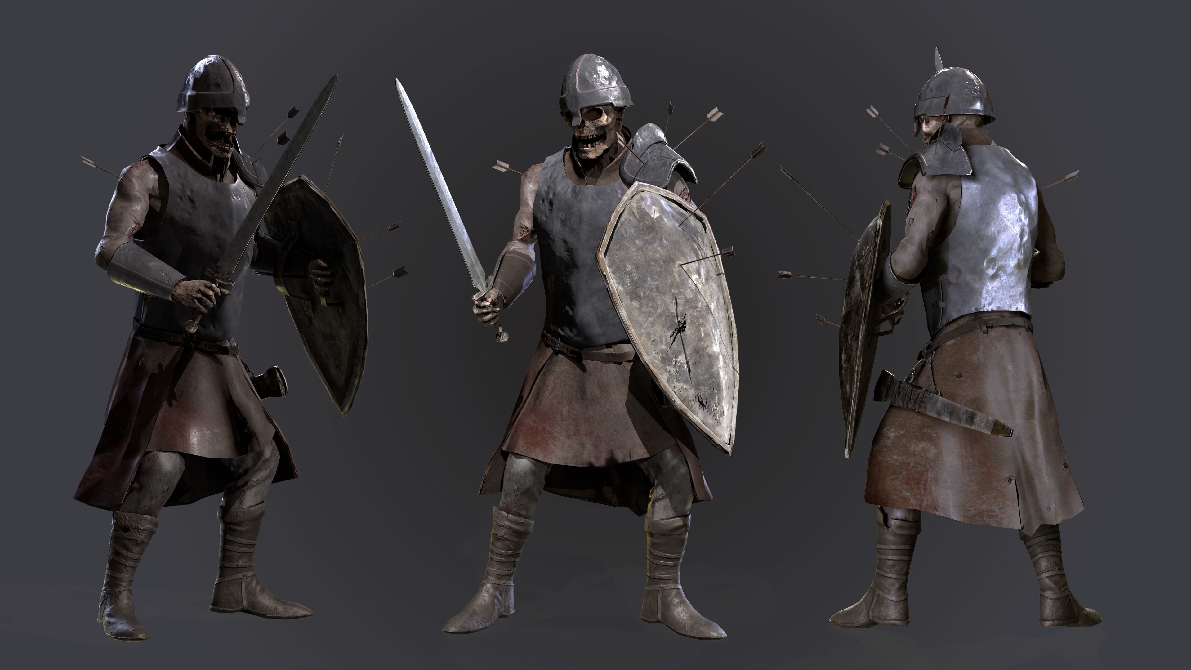 Zombie warrior free VR / AR / low-poly 3D model | CGTrader