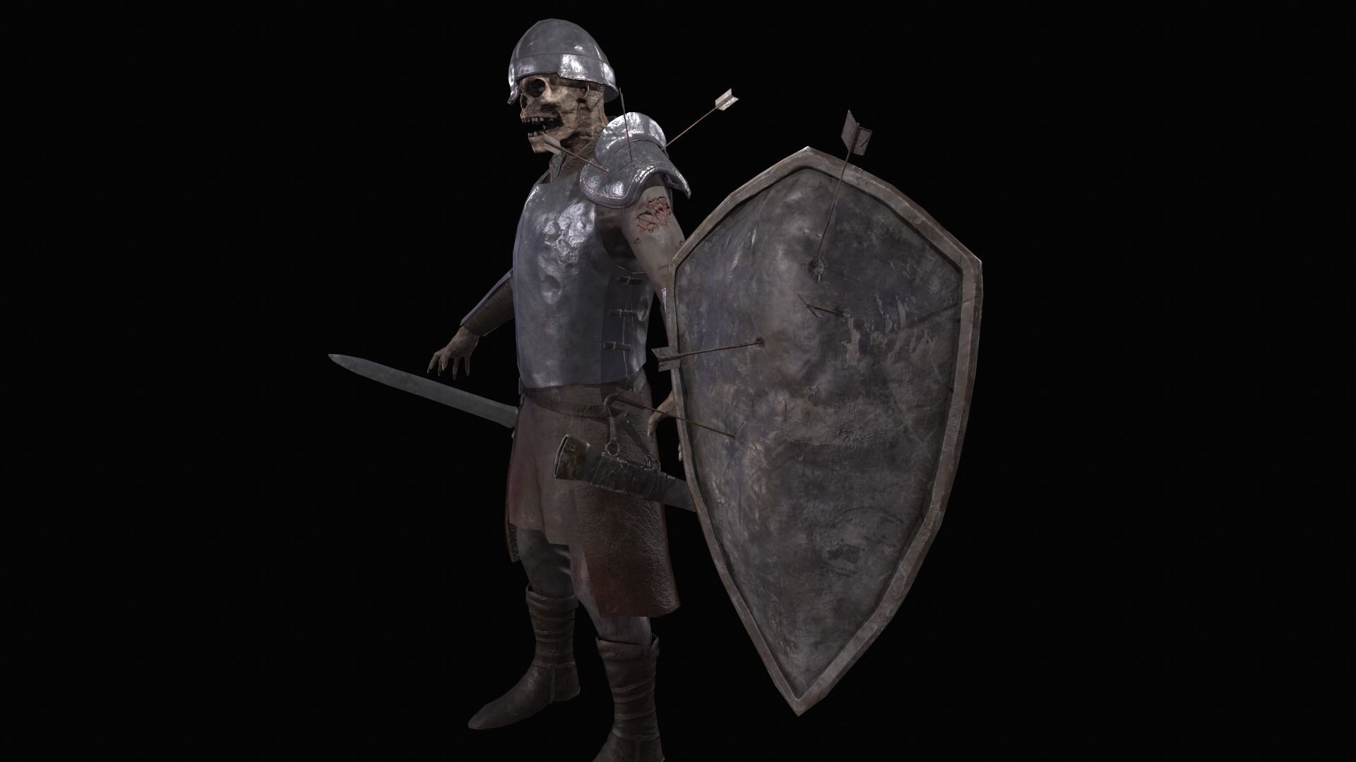 Zombie warrior free VR / AR / low-poly 3D model | CGTrader