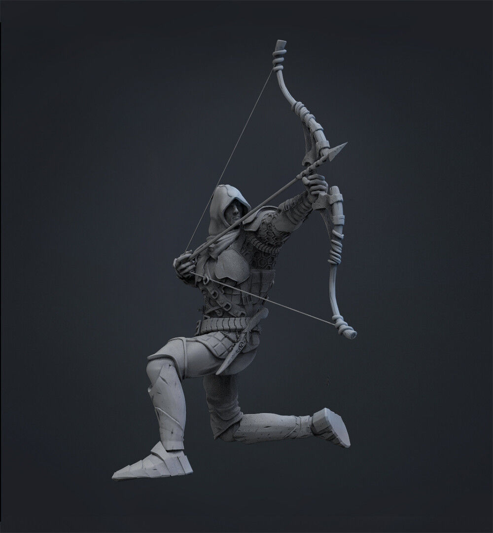 MEDIEVAL ARCHER WARRIOR CONCEPT 3D model 3D printable | CGTrader