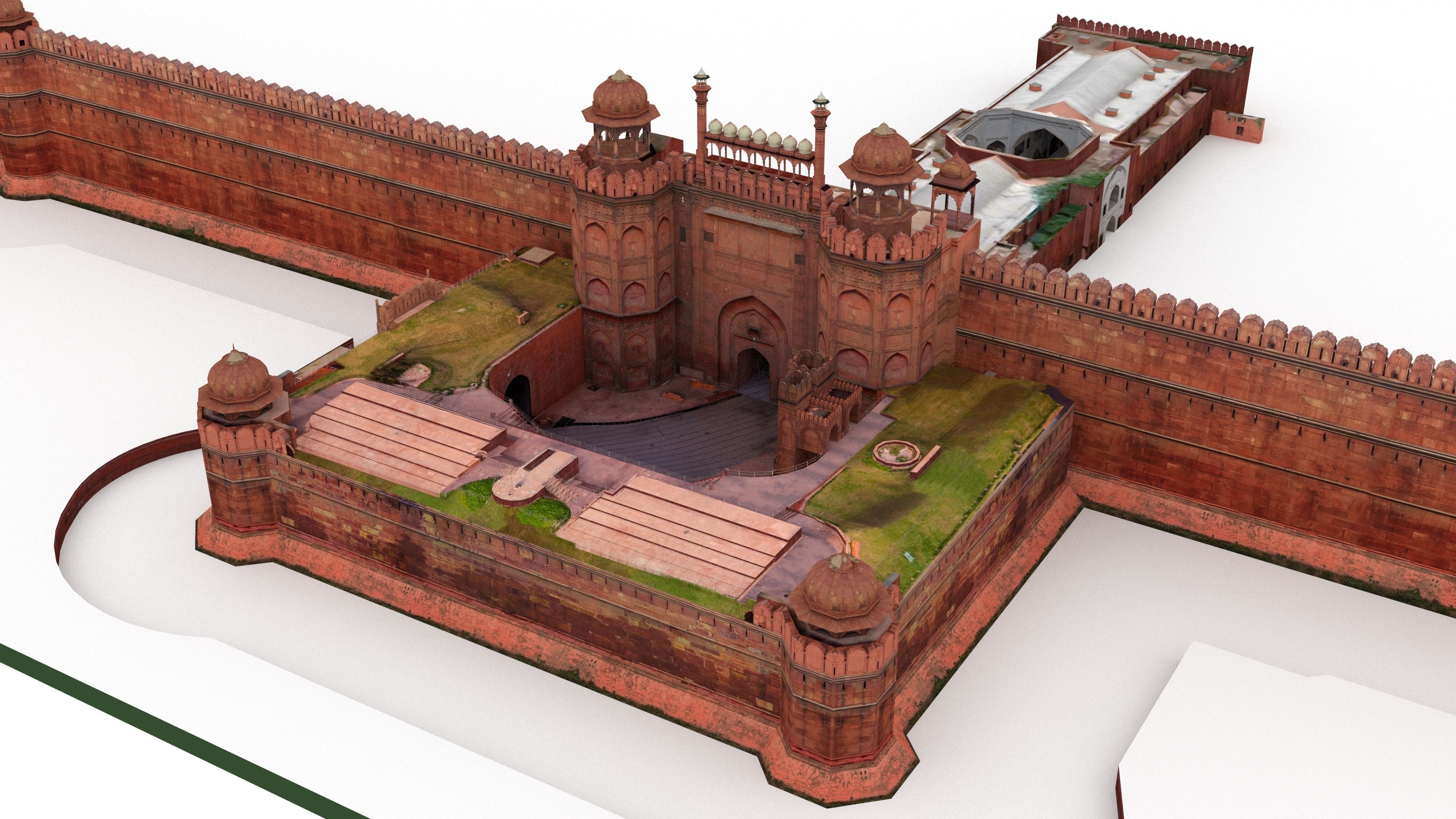 Red Fort Delhi India 3D model | CGTrader