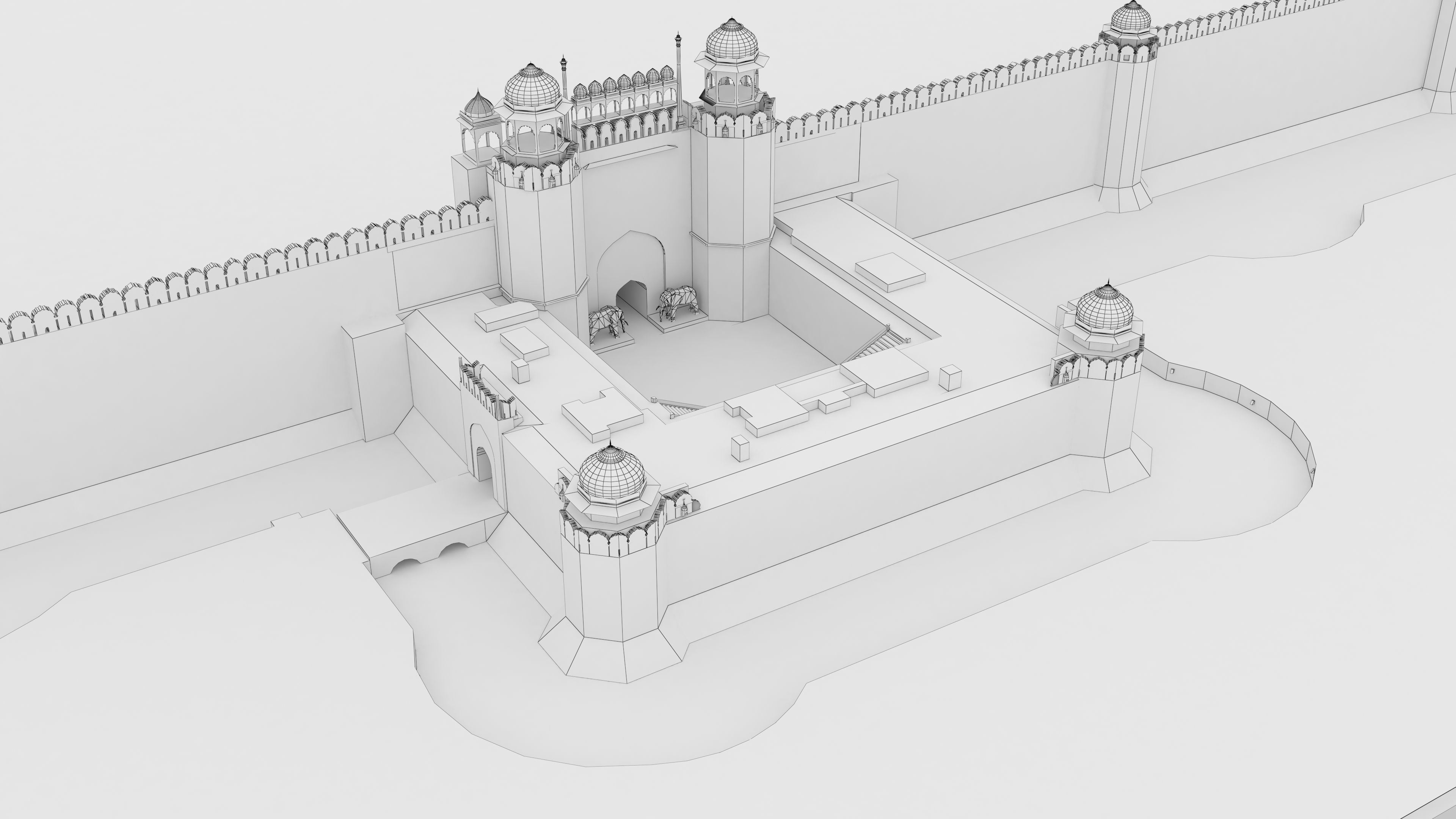 Red Fort Delhi India 3D model | CGTrader