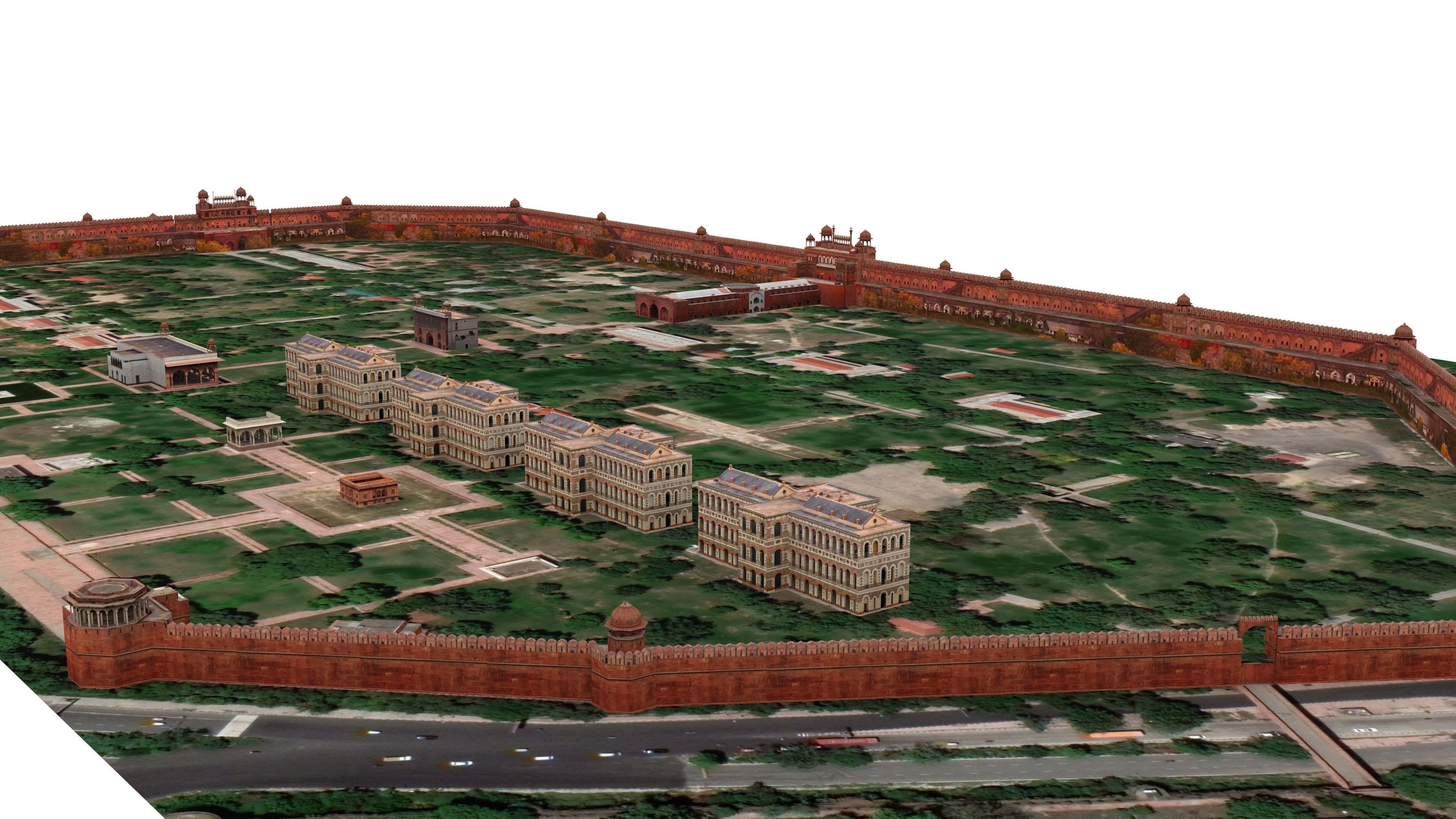 Red Fort Delhi India 3D model | CGTrader