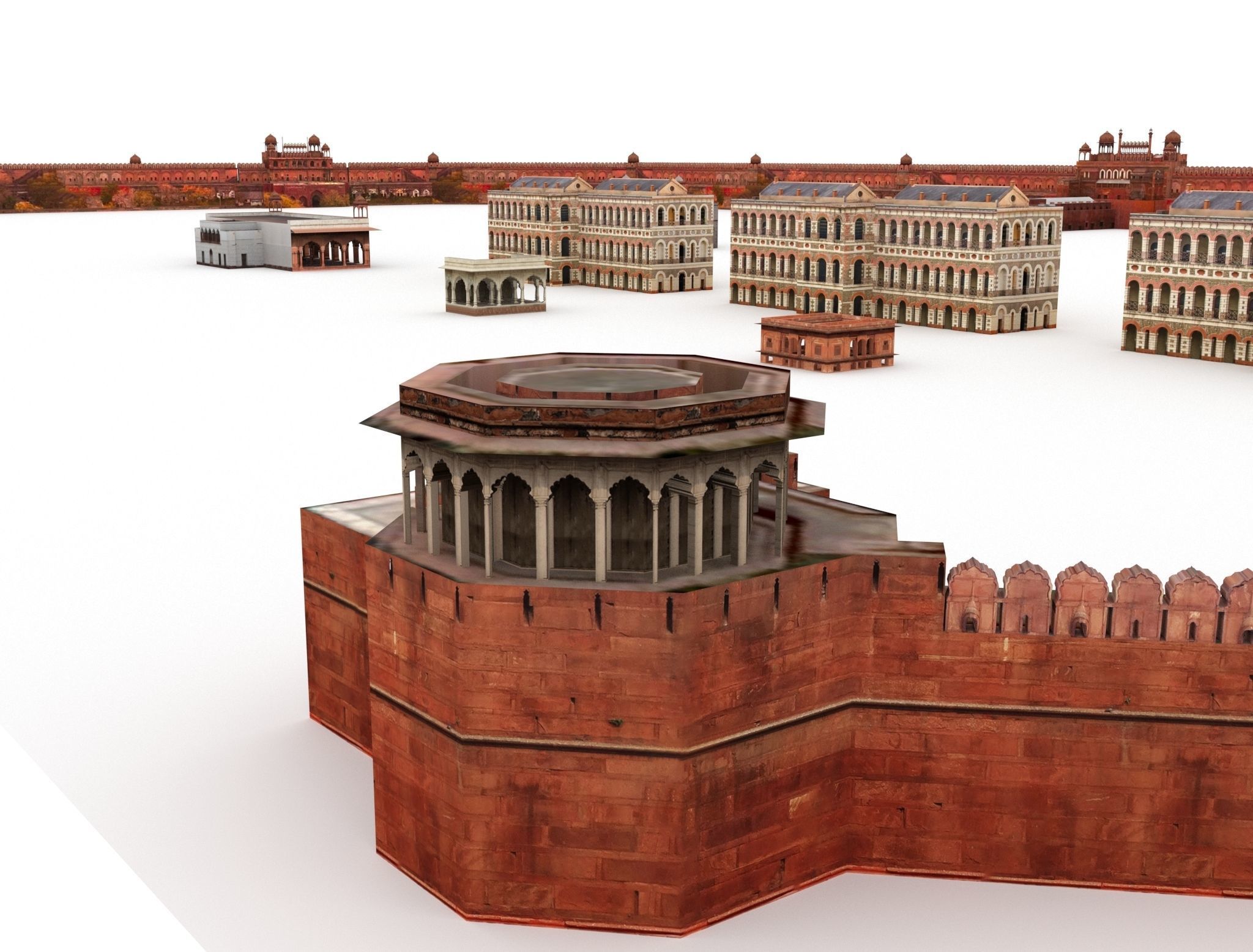 Red Fort Delhi India 3D model | CGTrader