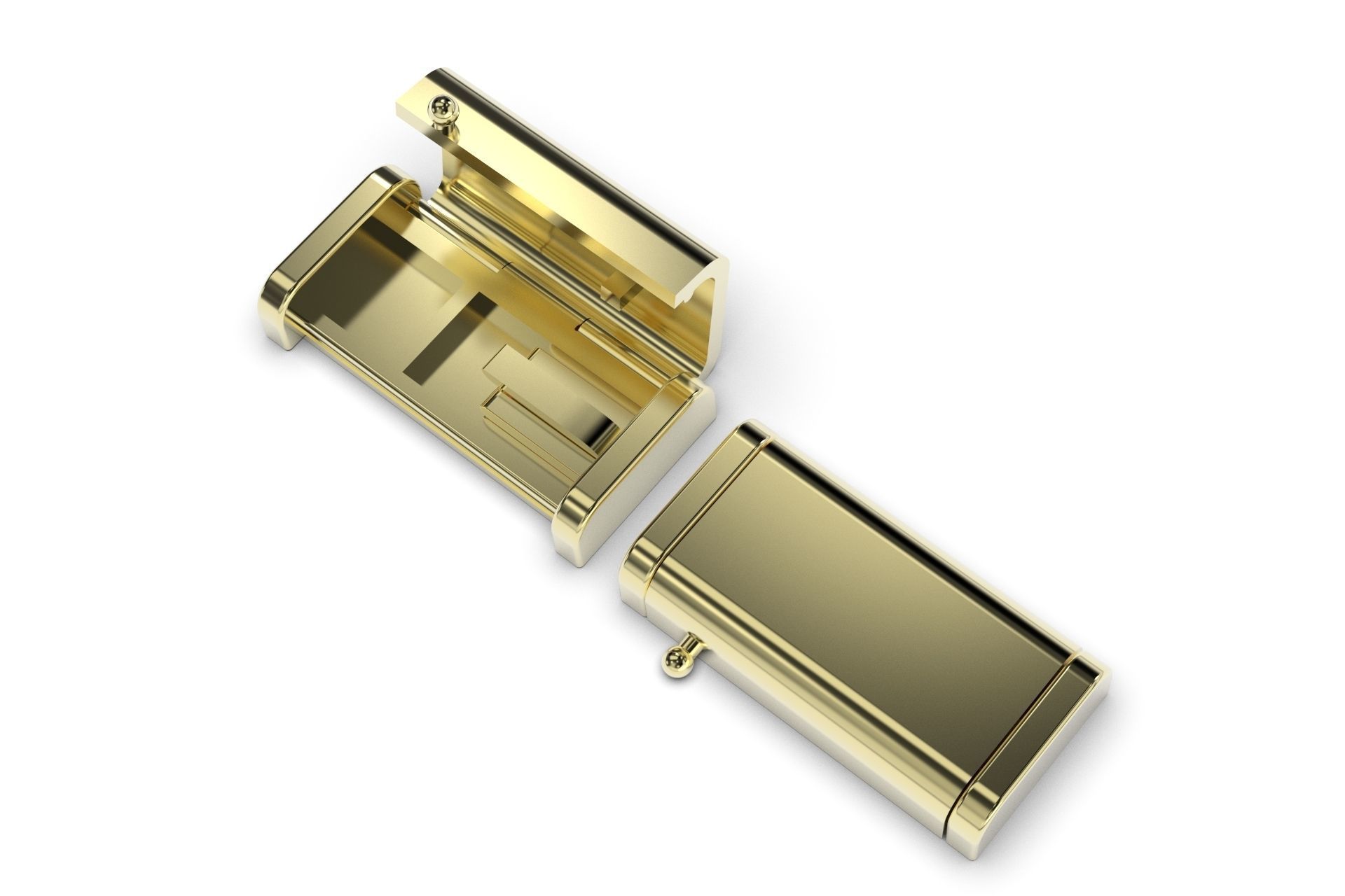 15mm Cuban Link Lock 2 versions long and short sizes 3D model 3D ...