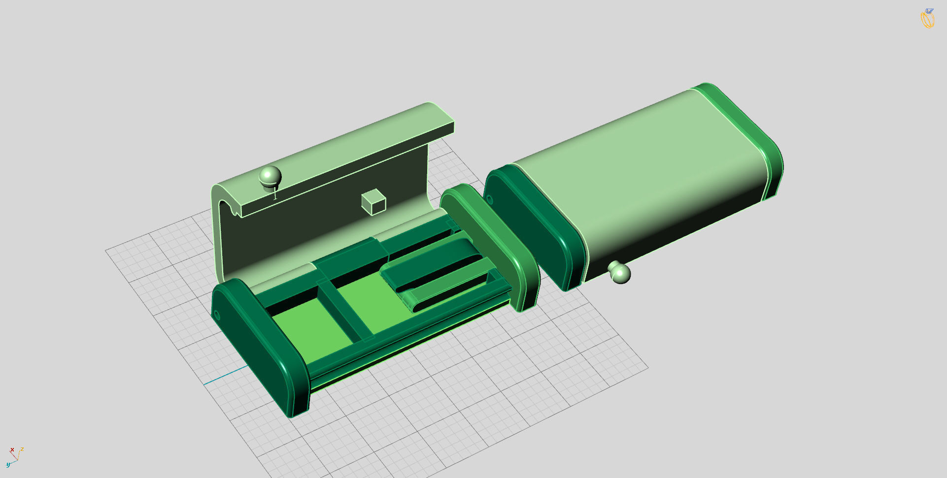 15mm Cuban Link Lock 2 versions long and short sizes 3D model 3D ...